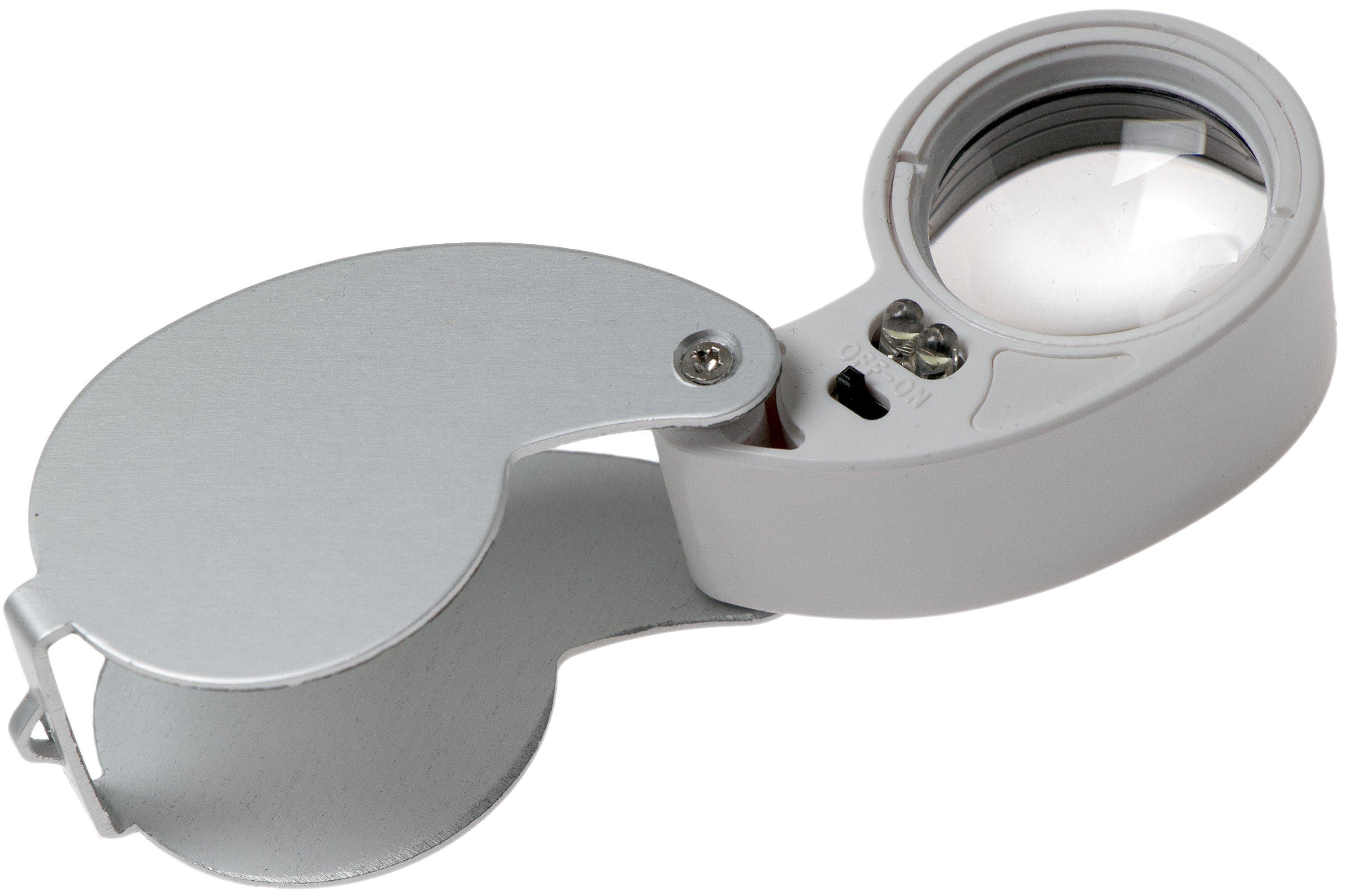 TSPROF 40x 25 mm pocket magnifier with LED light | Advantageously ...