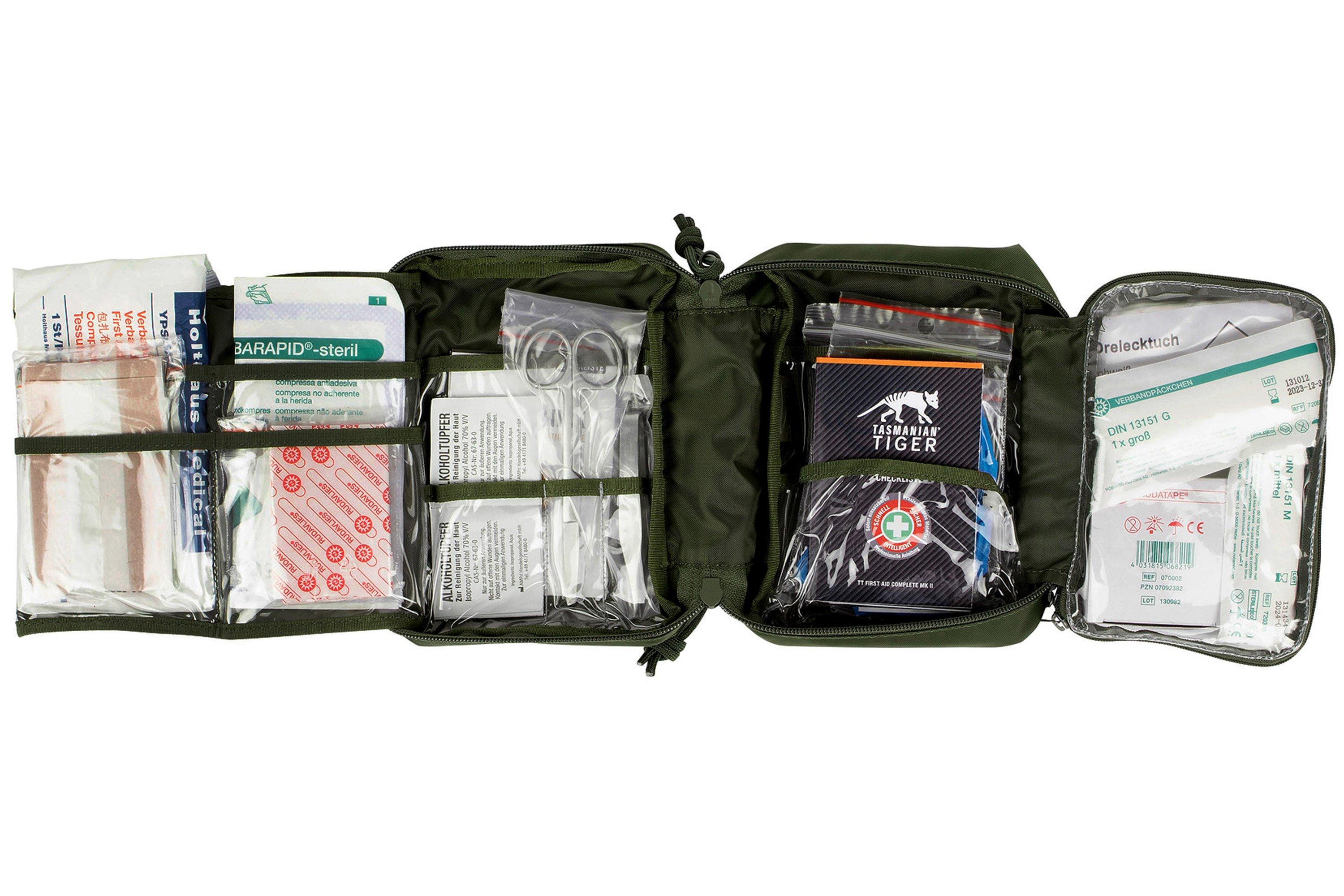 Tasmanian Tiger First Aid Complete MKII 7300-331, vert olive, kit de premiers secours | Achetez ...