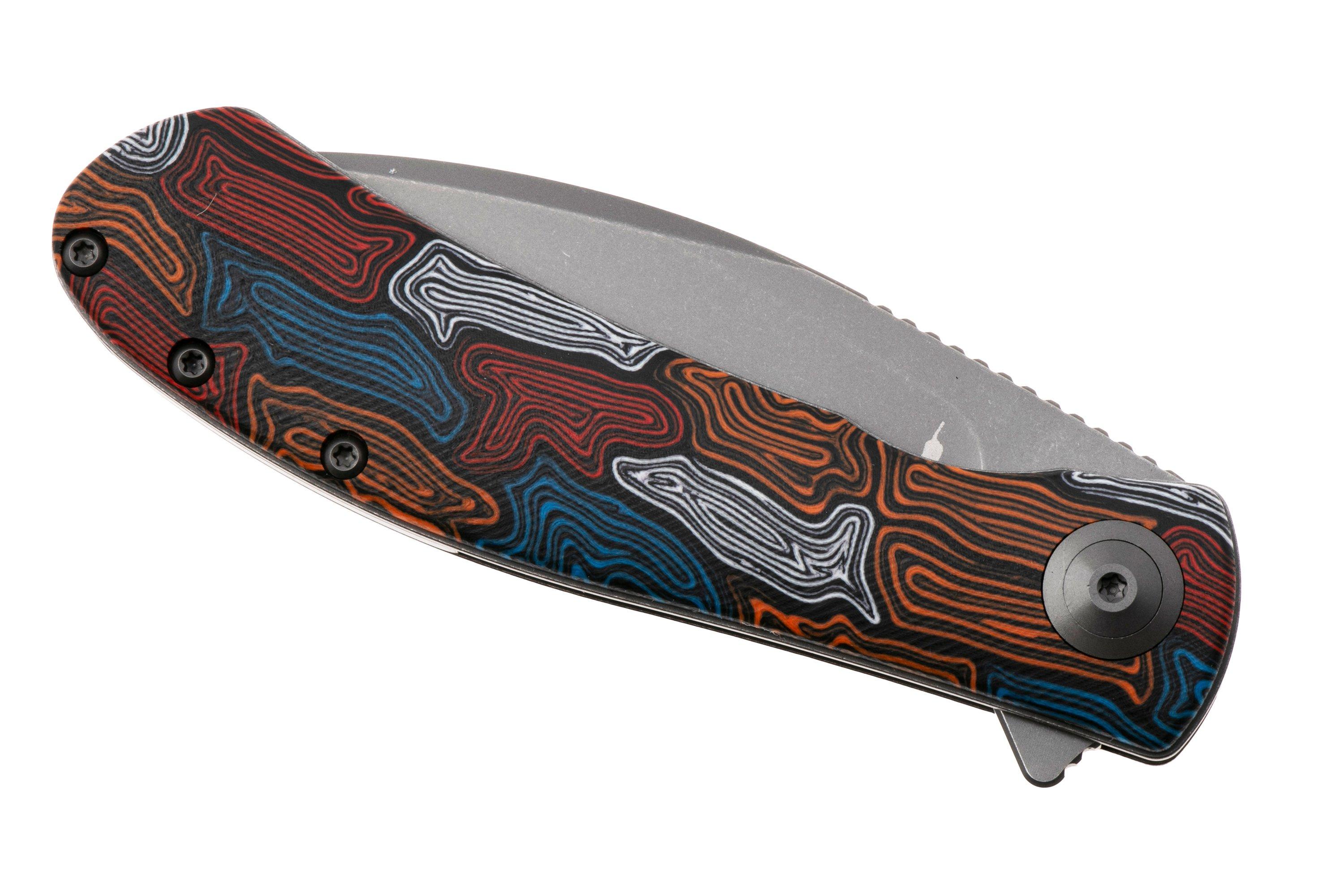 Trollsky Knives Mandu Evo MTE009 Stonewashed 14C28N, Kaleidoscope ...