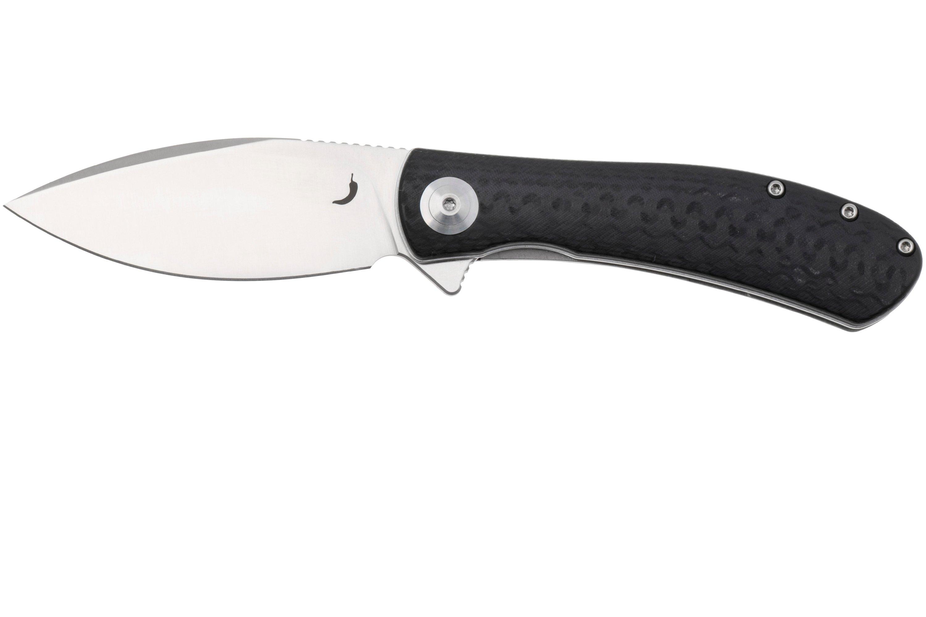 Trollsky Knives Mandu Evo MTE013 Satin MagnaCut, Black CarbonTex G10 ...