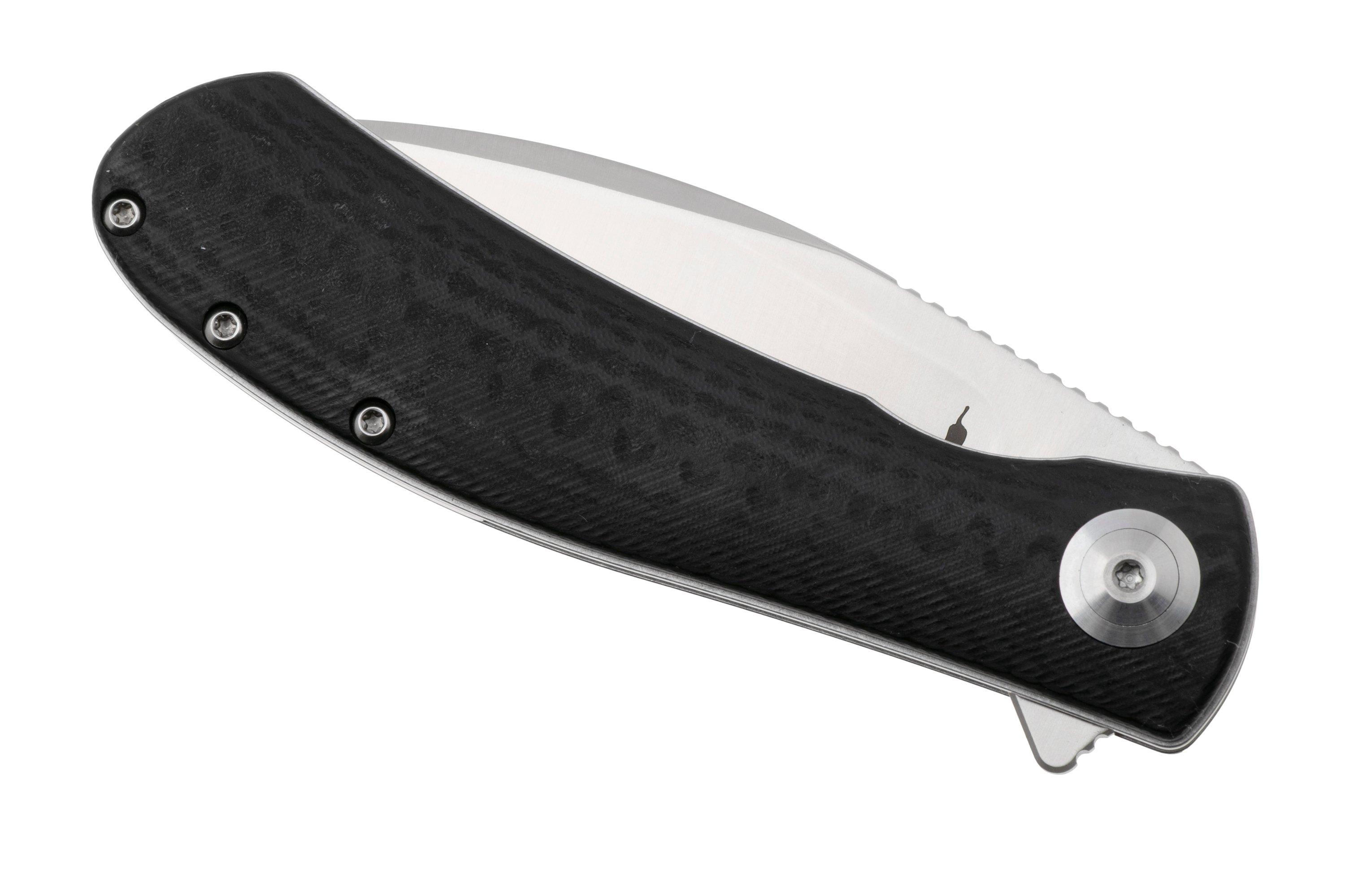 Trollsky Knives Mandu Evo MTE013 Satin MagnaCut, Black CarbonTex G10 ...