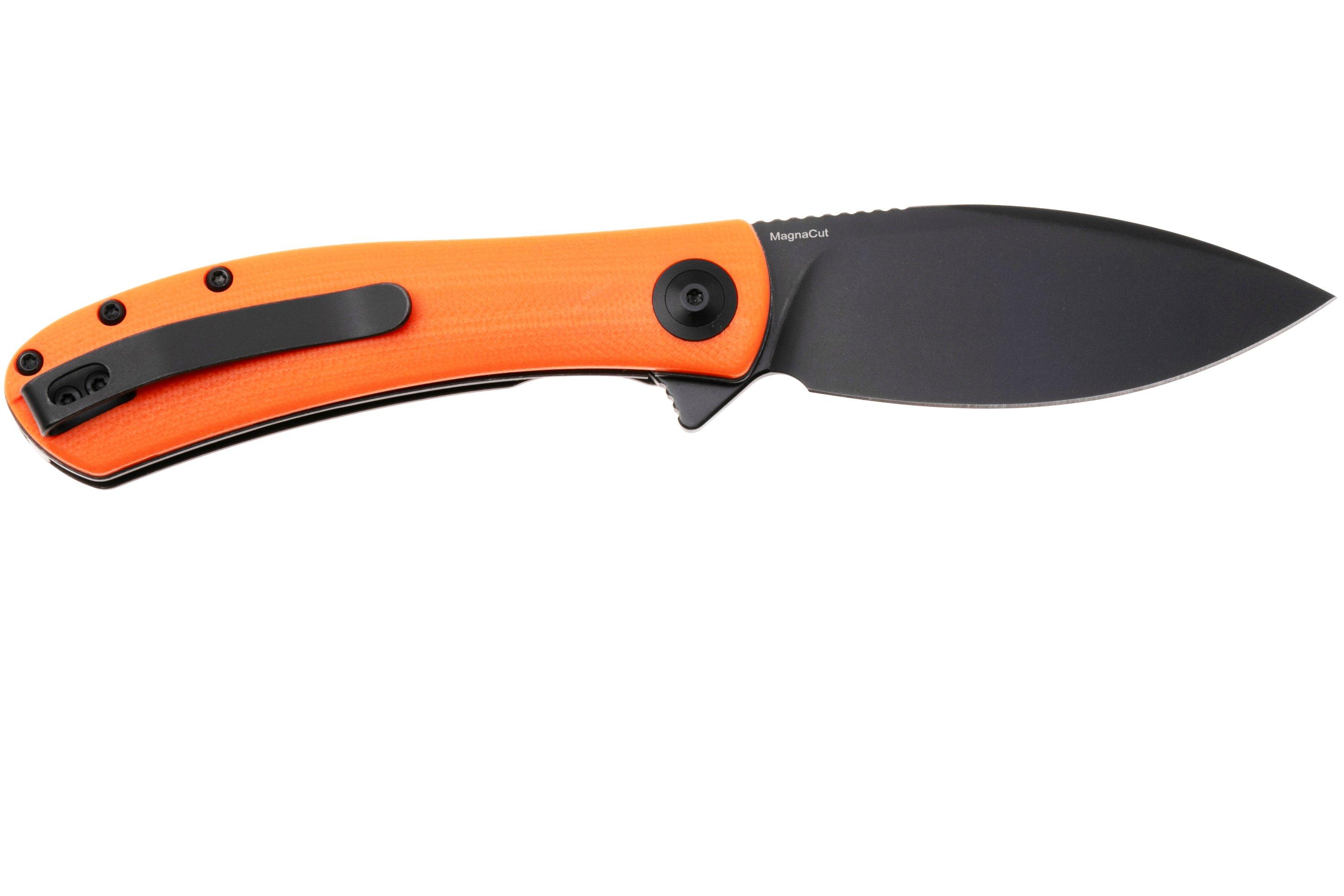 Trollsky Knives Mandu Evo MTE015 Blackwashed MagnaCut, Orange G10 ...