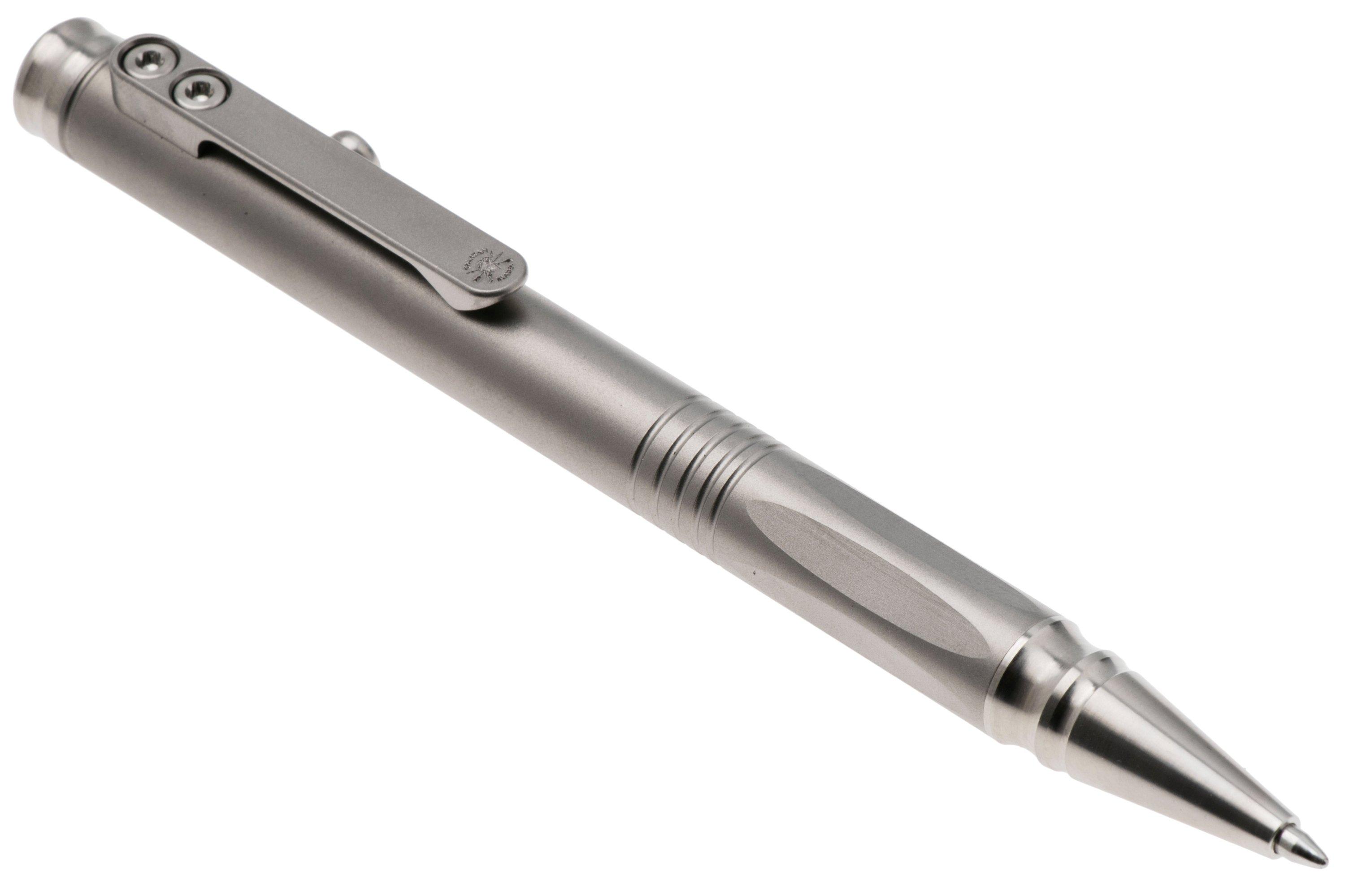 Spartan Blades Grafi Bolt Action Pen, Grey Titanium, everyday carry pen ...