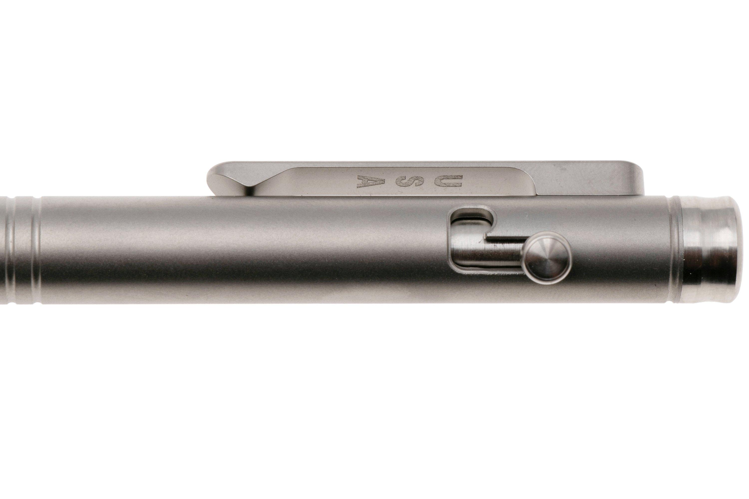 Spartan Blades Grafi Bolt Action Pen, Grey Titanium, everyday carry pen ...