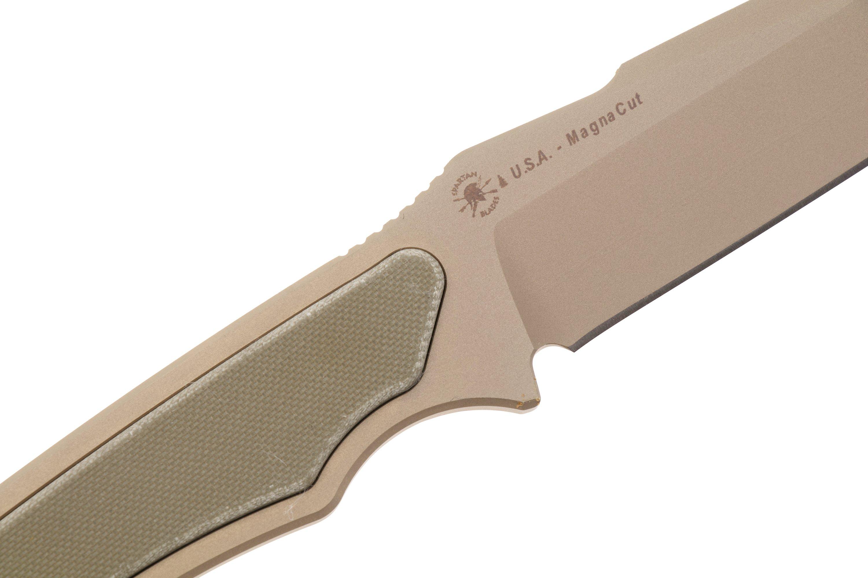 Spartan Blades Phrike SB17 Flat Dark Earth, Green G10, cuchillo fijo ...