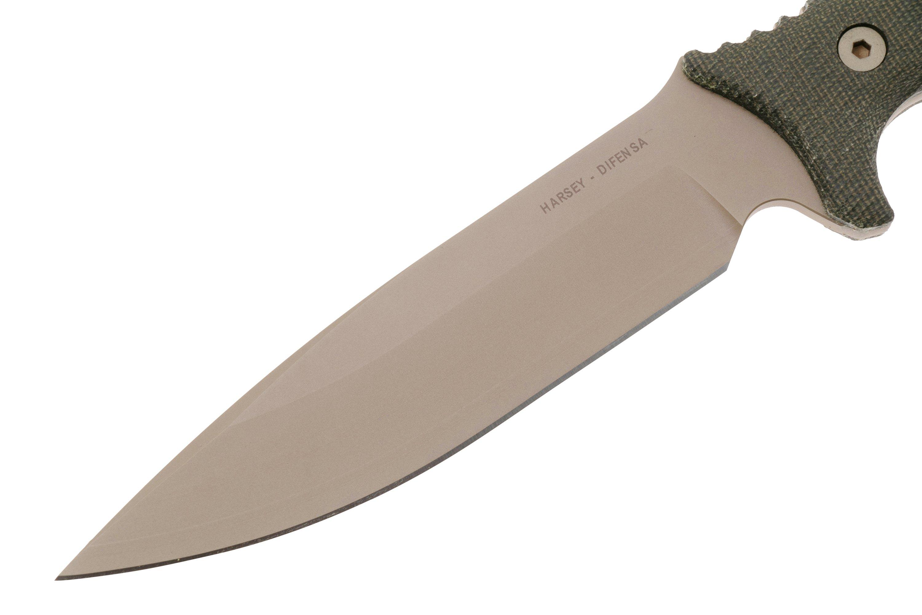 Spartan Blades Harsey Difensa SB19DEGRKYTN Flat Dark Earth, Green ...