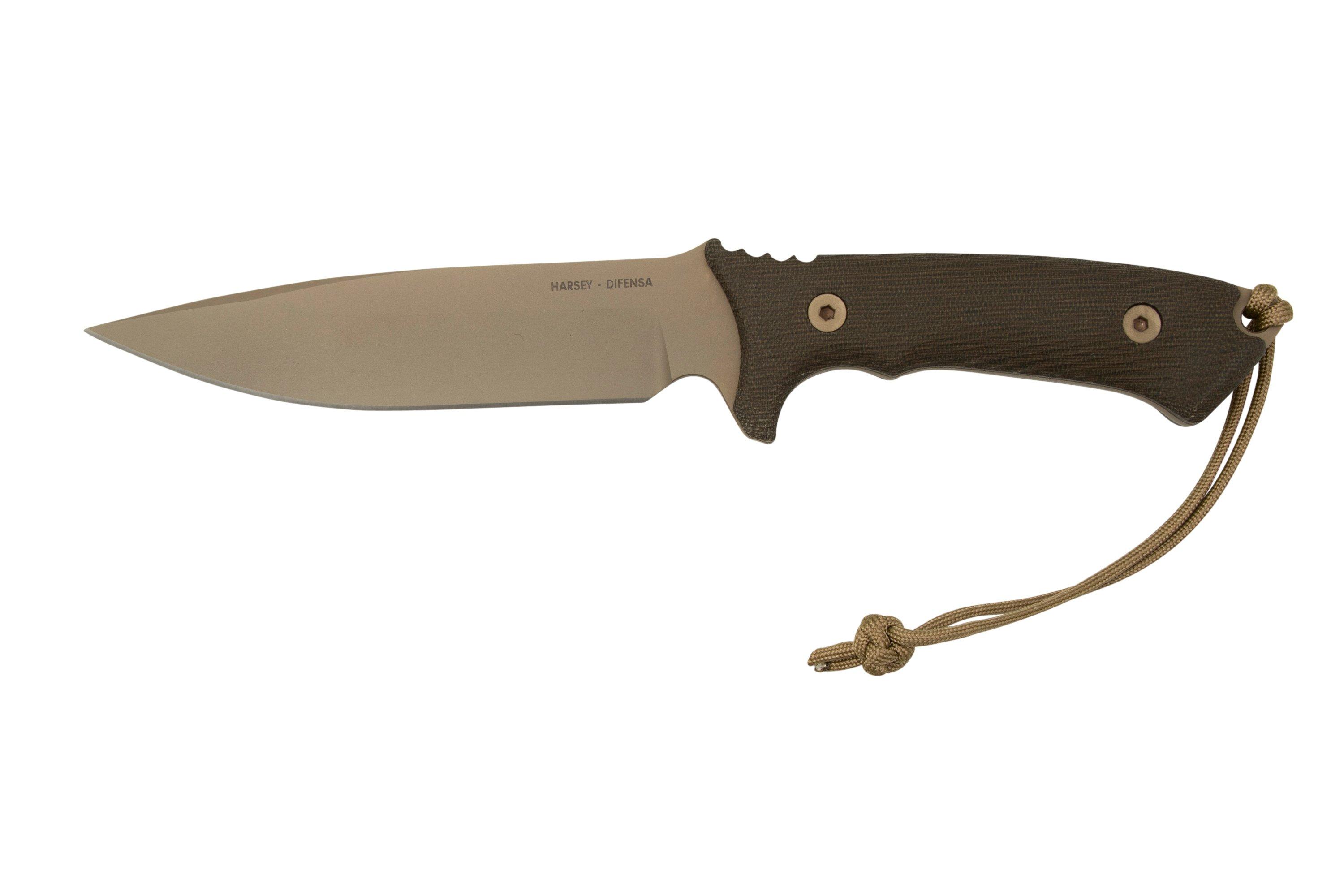 Spartan Harsey Difensa SB19DEGRNLTN Flat Dark Earth, Green Micarta ...