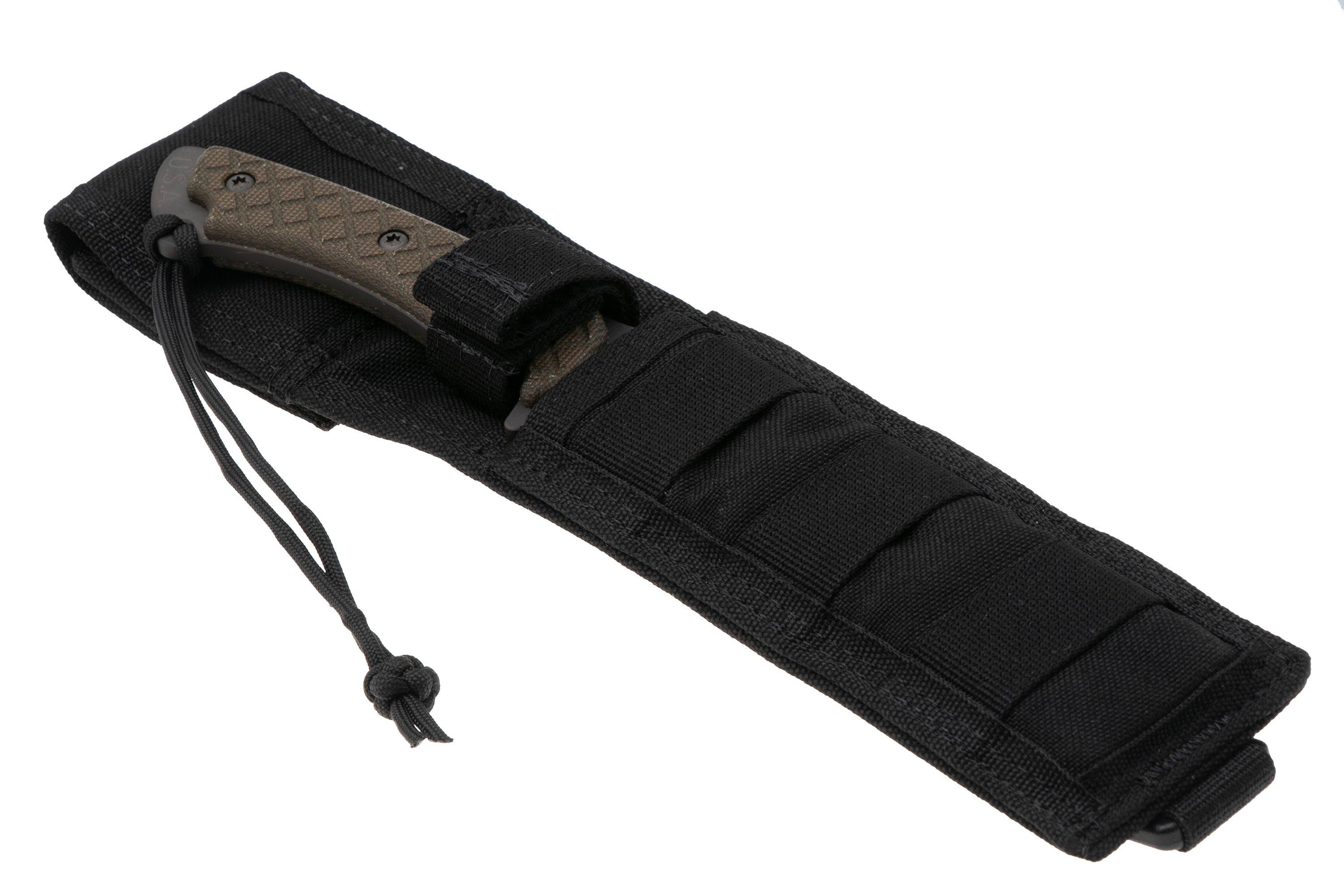 Spartan Blades Ares SB1BKGRNLBK Black, Green Micarta, Survival Messer ...