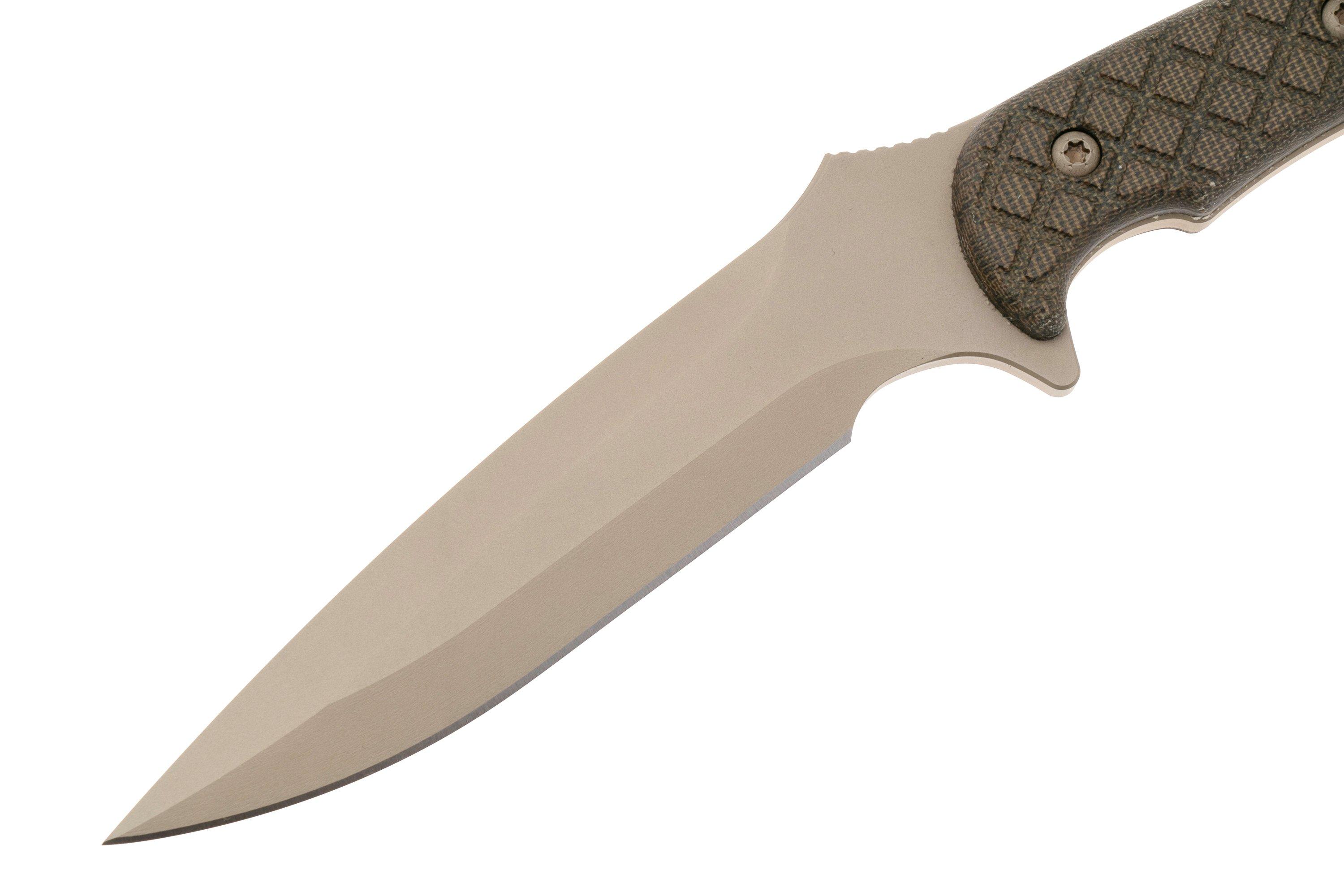 Spartan Blades Ares SB1DEGRKYTN Flat Dark Earth, Green Micarta ...