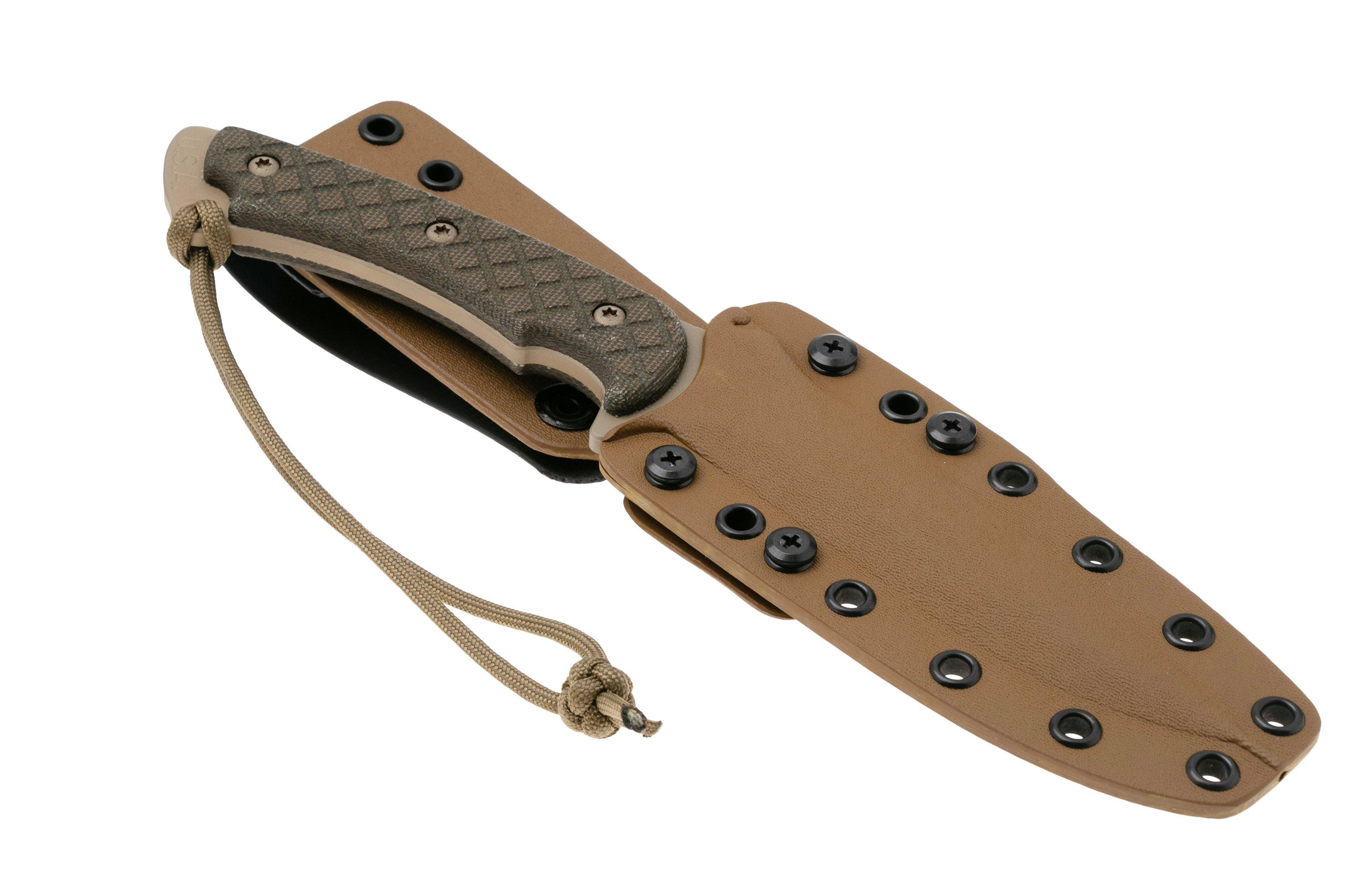Spartan Blades Ares SB1DEGRKYTN Flat Dark Earth, Green Micarta ...