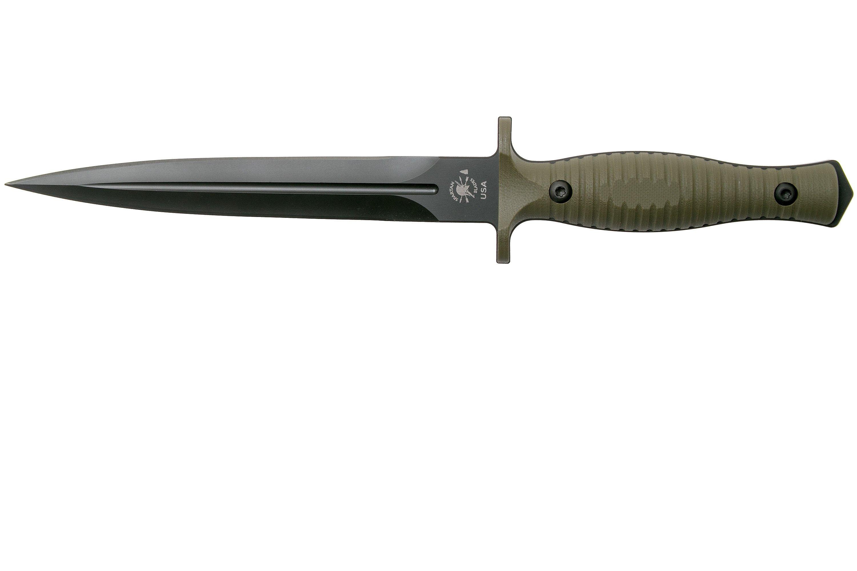 Spartan Blades George V14 Dagger Black Blade, Green Handle ...