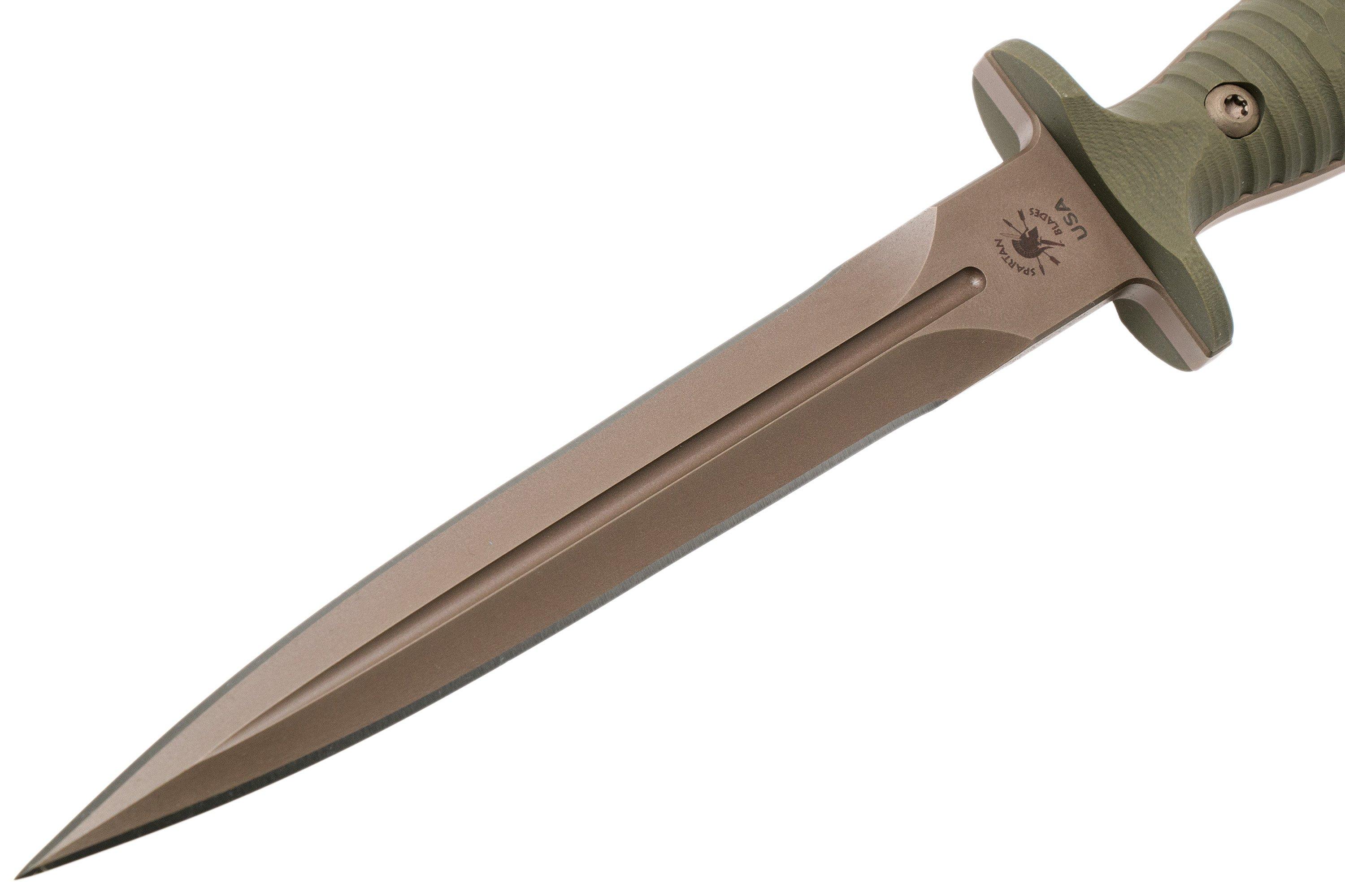 Spartan Blades George V14 Dagger FDE Blade, Olive Handle ...