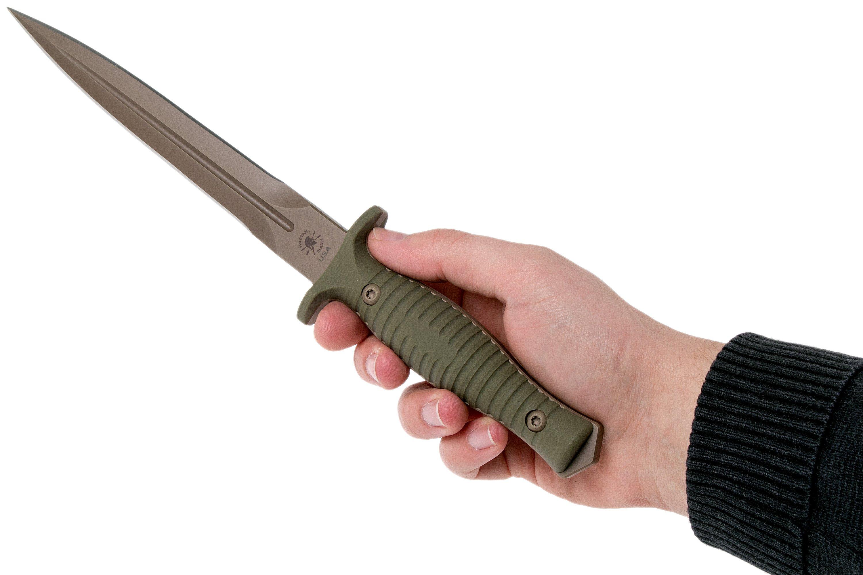 Spartan Blades George V14 Dagger FDE Blade, Olive Handle ...