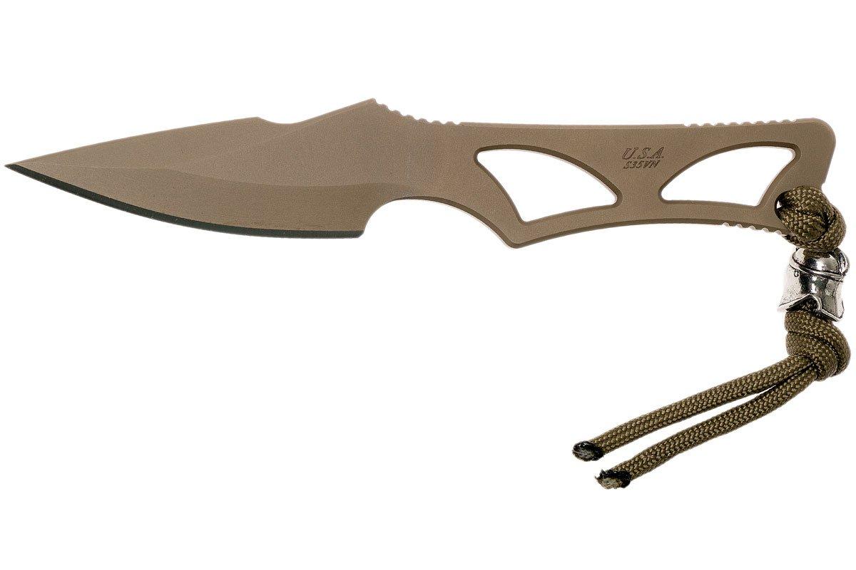Spartan Blades Enyo Flat Dark Earth neck knife, SB2DE | Advantageously ...