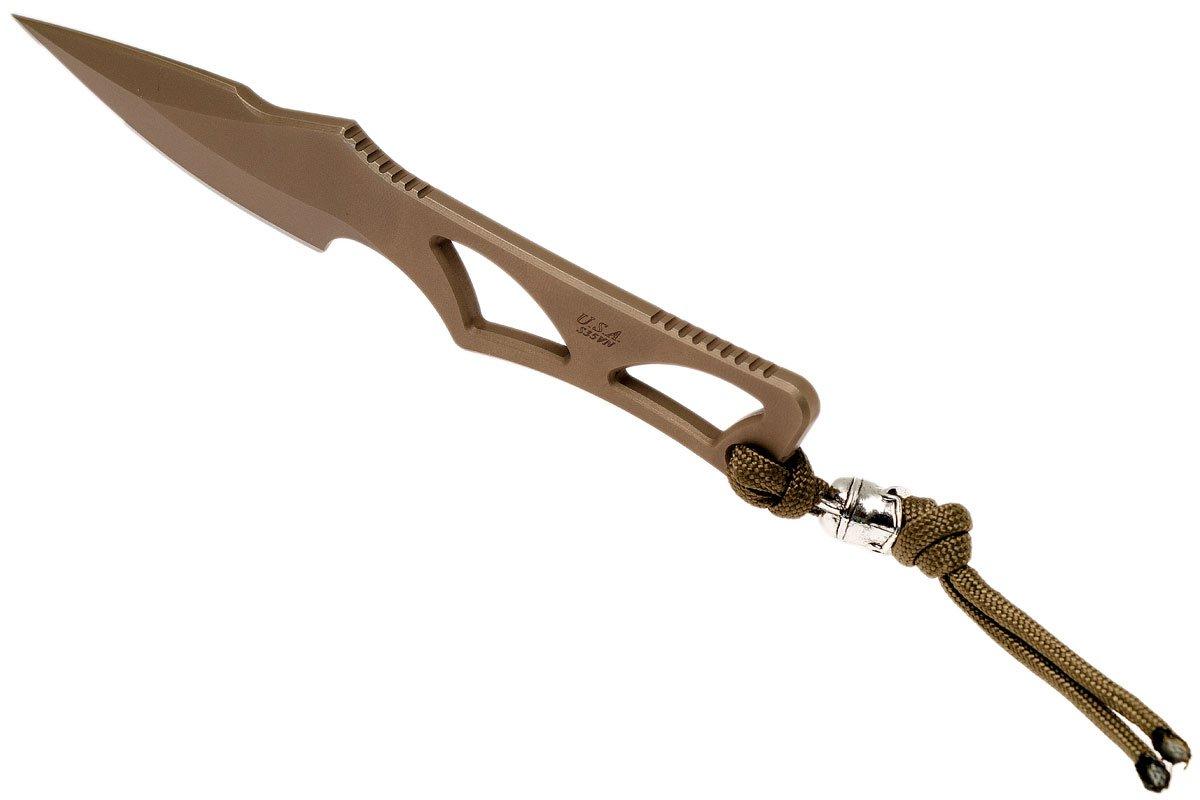 Spartan Blades Enyo Flat Dark Earth neck knife, SB2DE | Advantageously ...