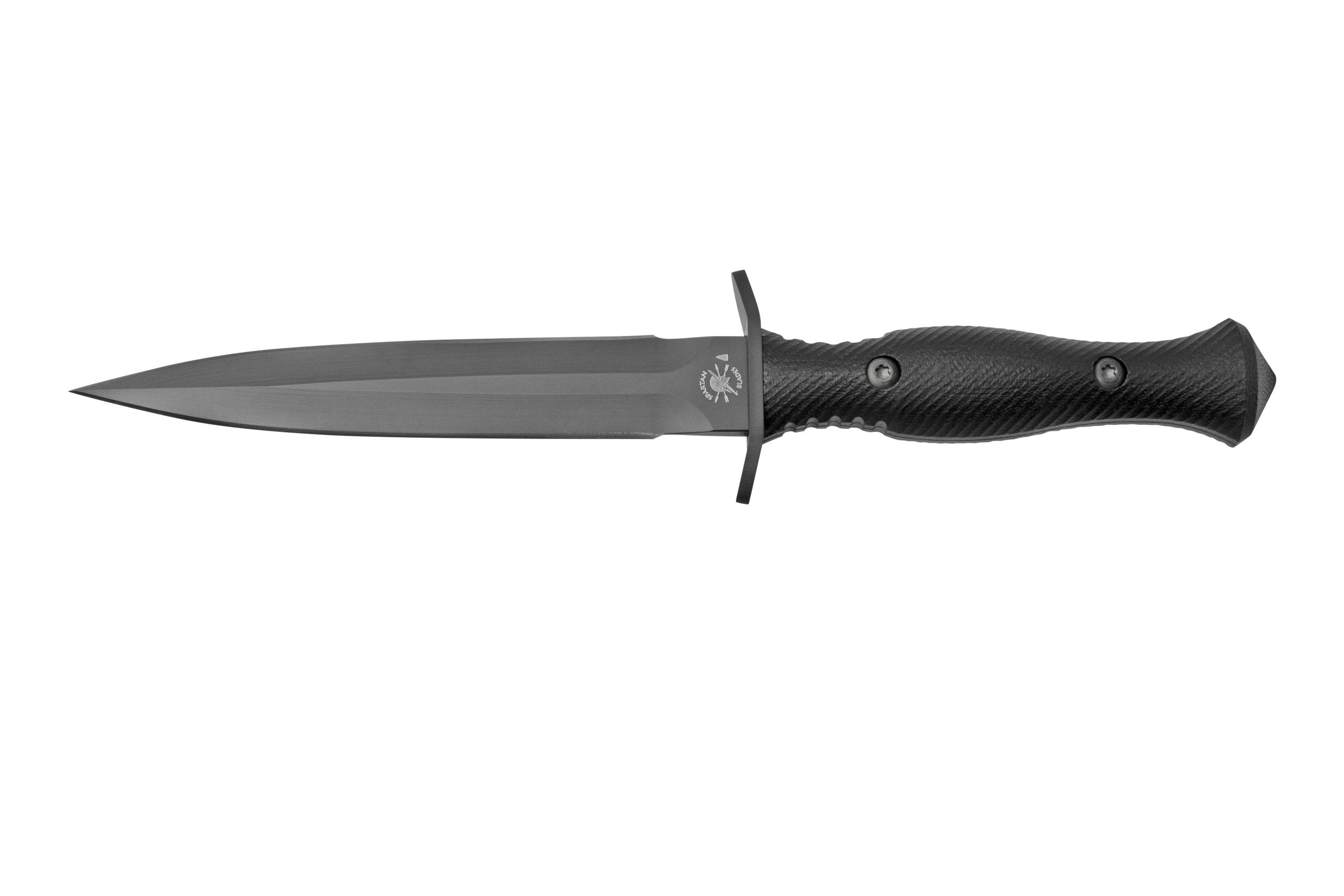Spartan Blades Harsey Dagger Black Blade, Black Handle | Advantageously ...