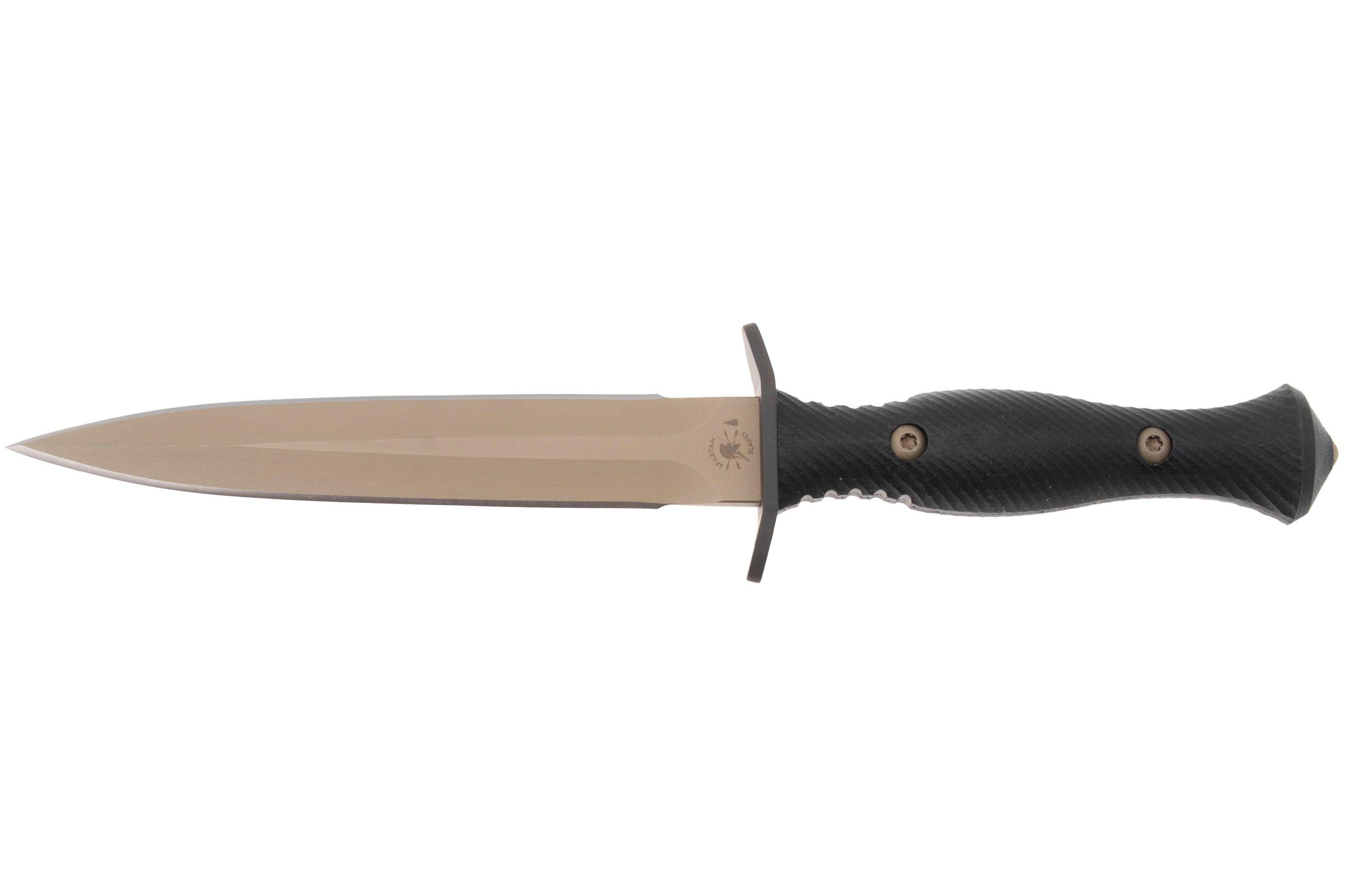 Spartan Blades Harsey Dagger SB49DEBKKYTN Flat Dark Earth, Black ...