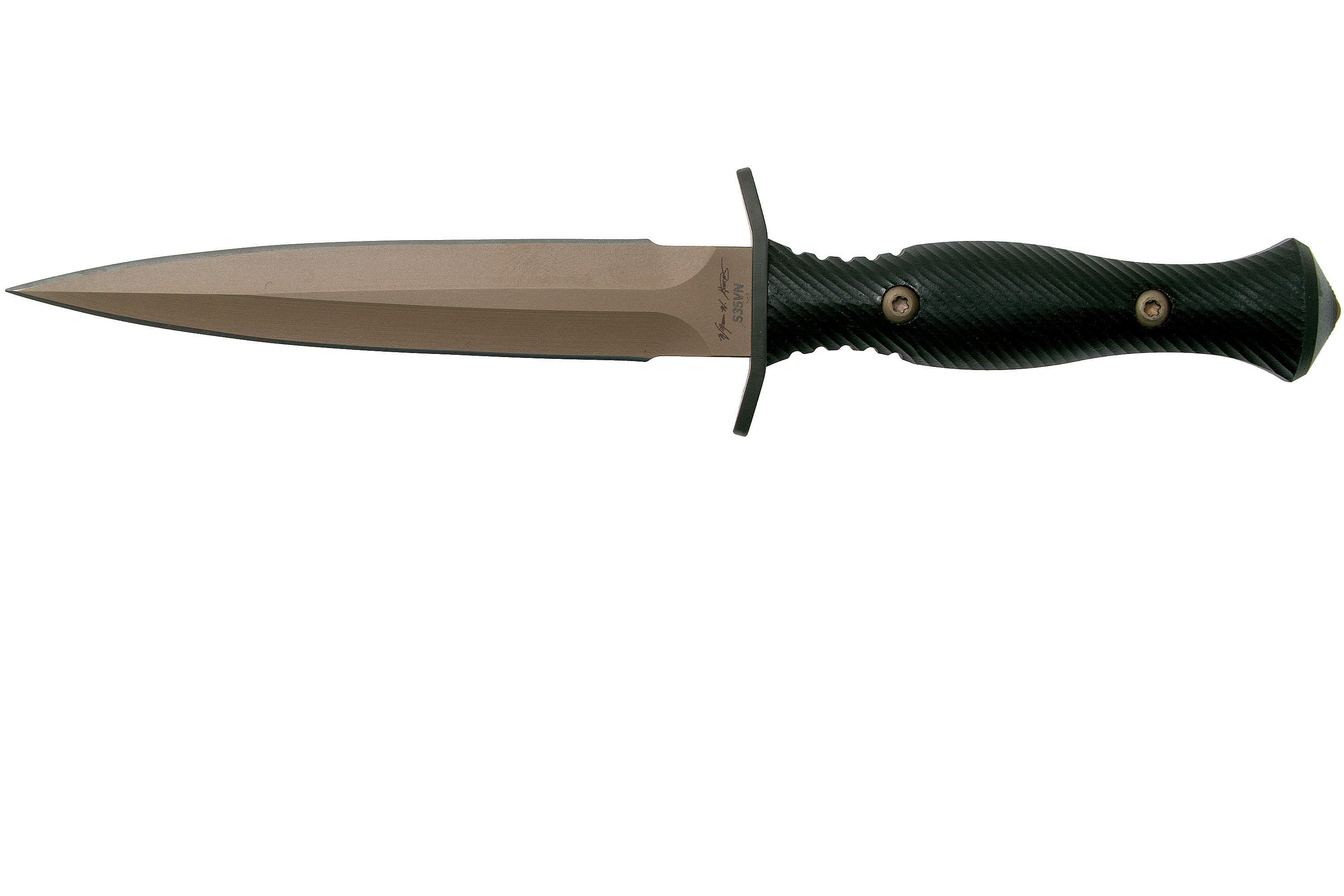 Spartan Blades Harsey Dagger Flat Dark Earth Blade, Black Handle ...