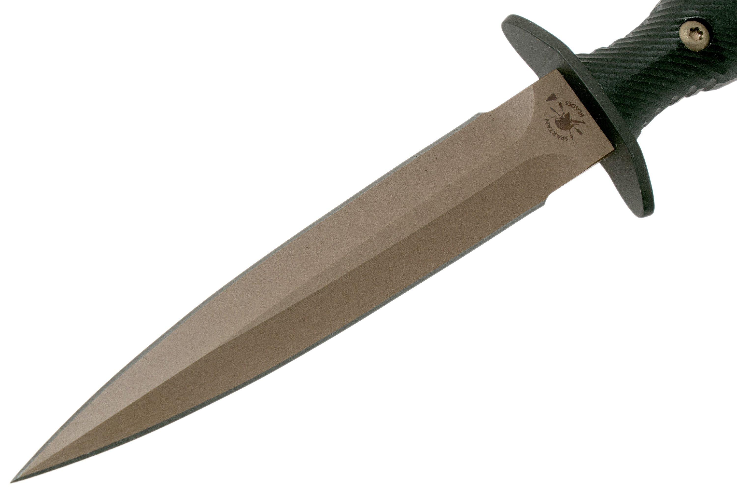 Spartan Blades Harsey Dagger Flat Dark Earth Blade, Black Handle ...
