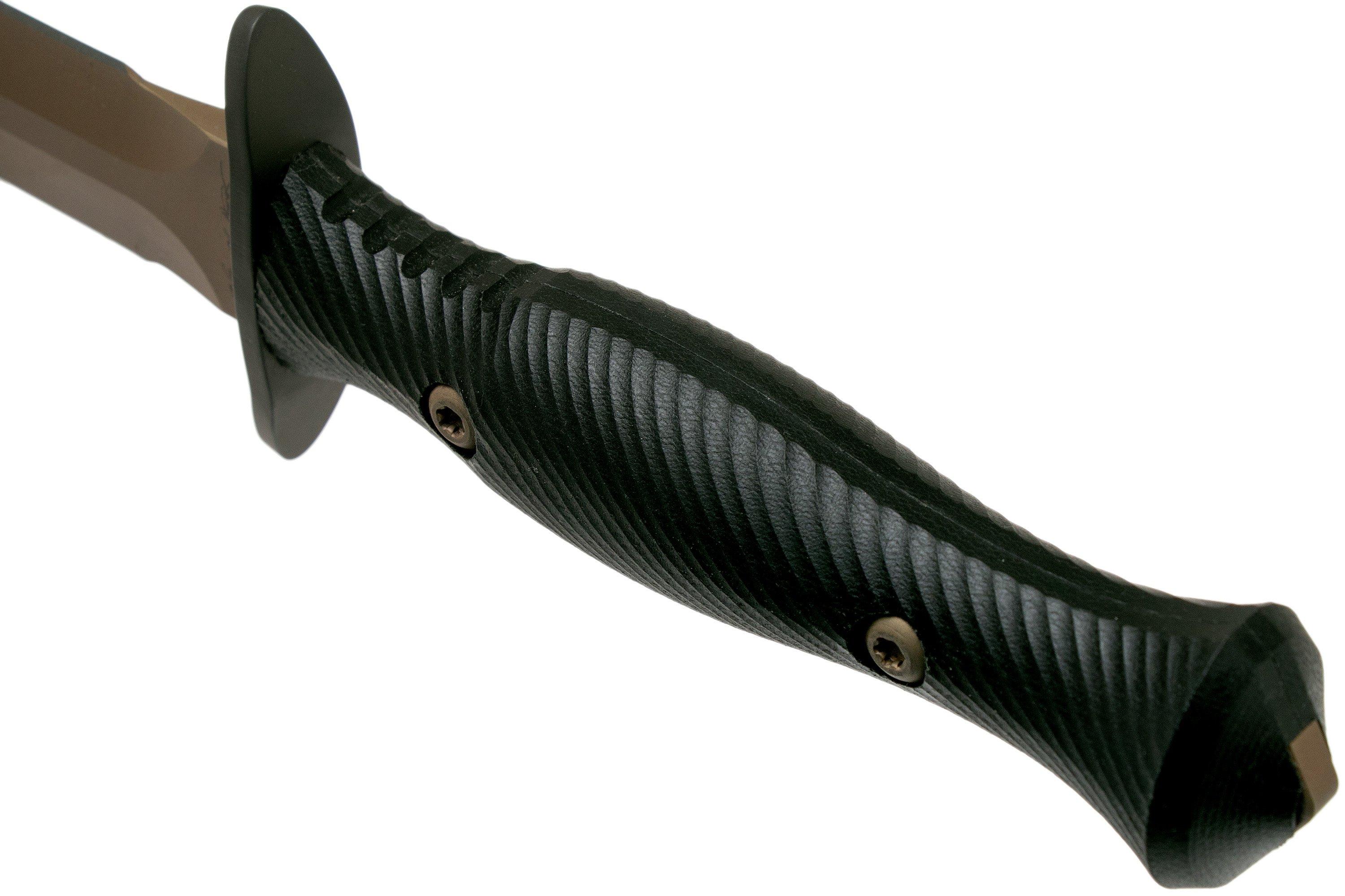 Spartan Blades Harsey Dagger Flat Dark Earth Blade, Black Handle ...