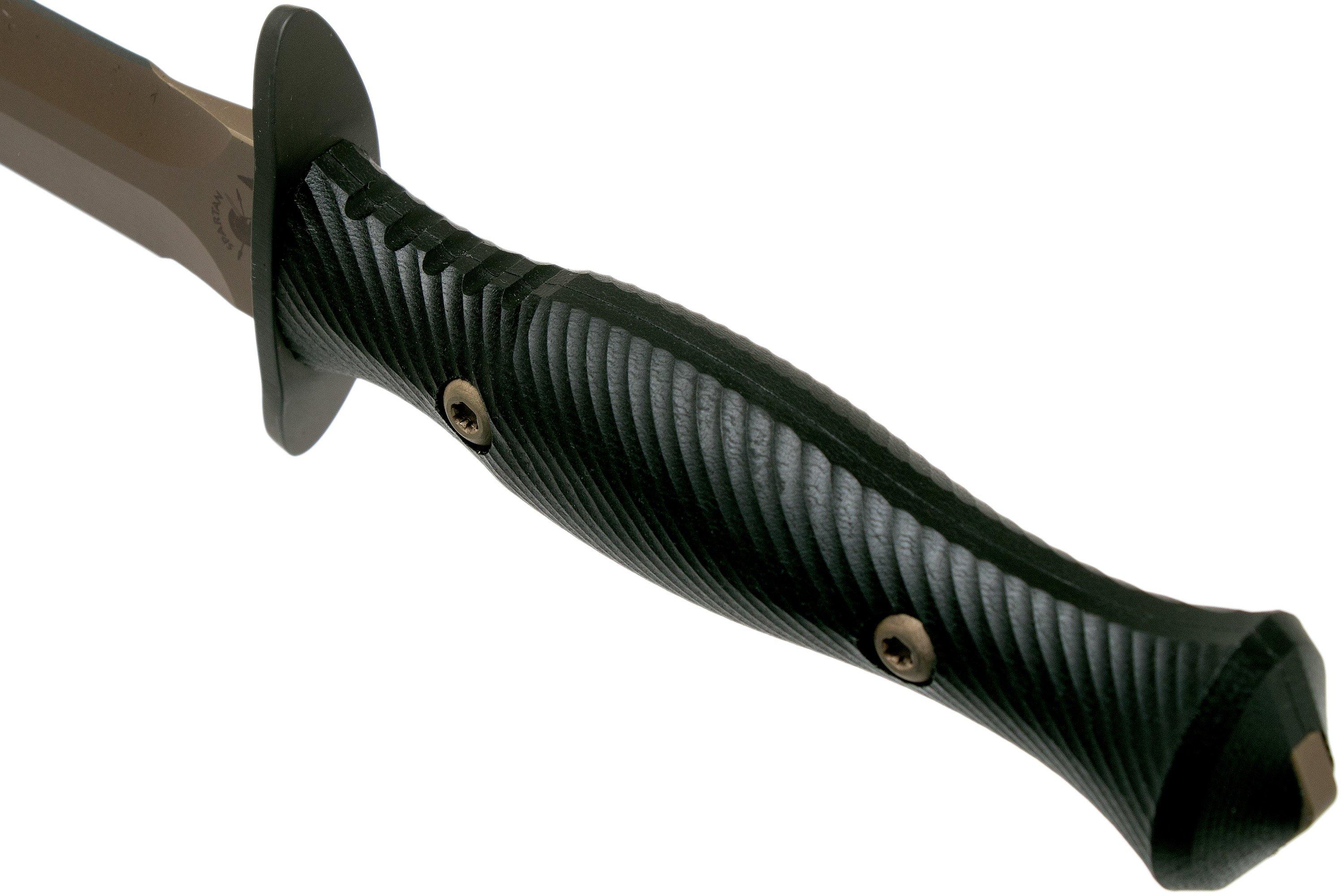 Spartan Blades Harsey Dagger Flat Dark Earth Blade, Black Handle ...