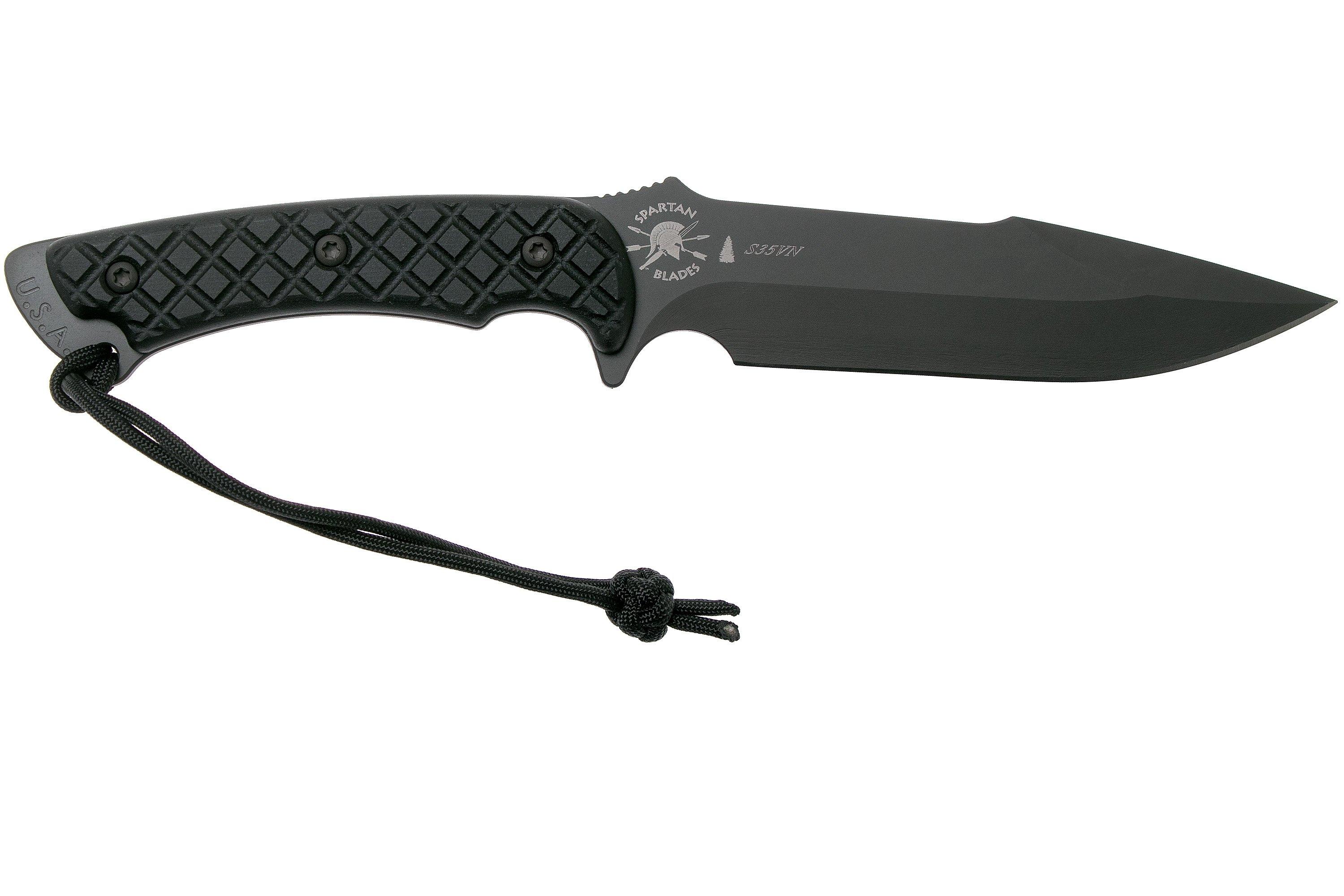Spartan Blades Horkos SB4BKBKKYBK Black/Black/Black Sheath survival ...