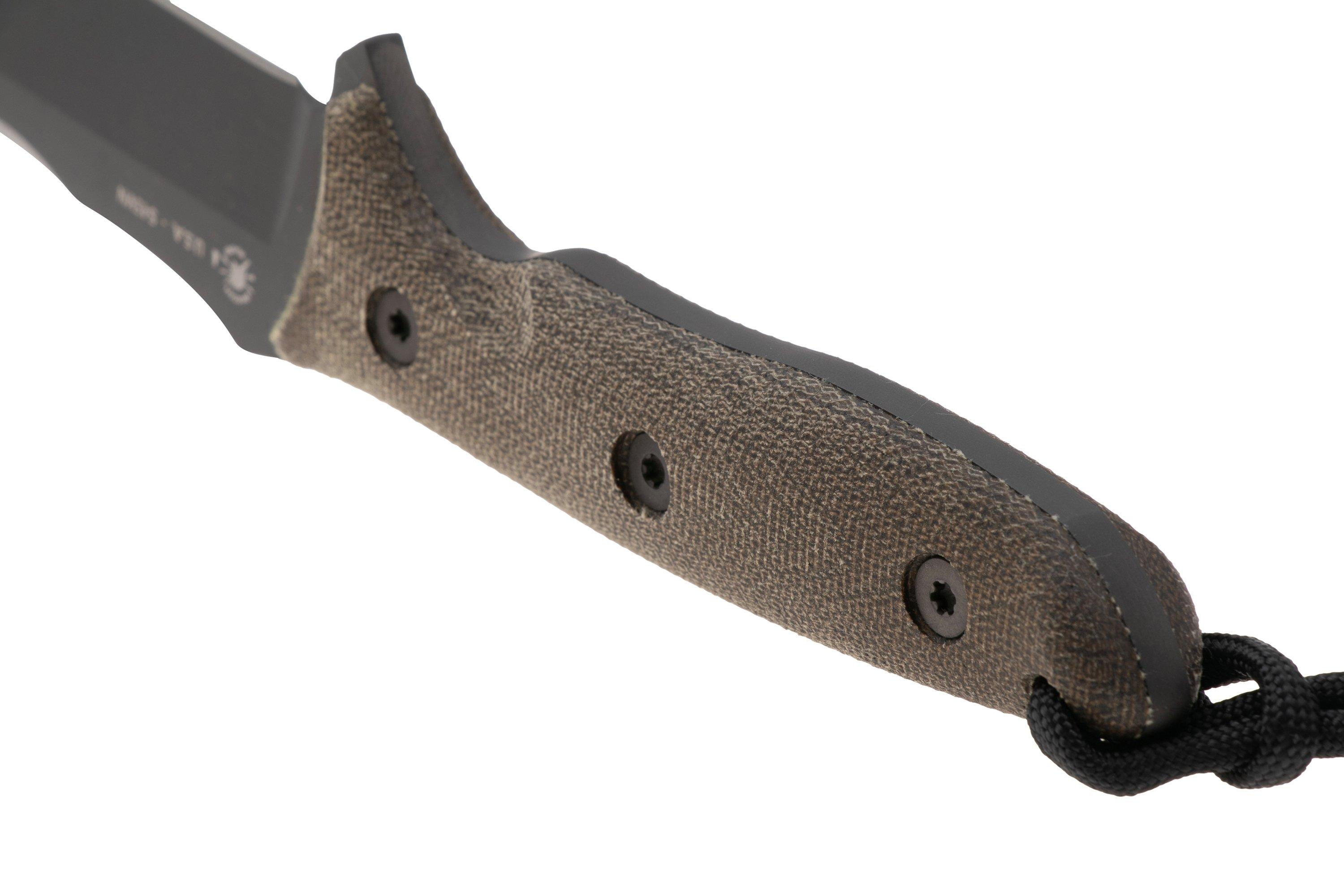 Spartan Blades Moros SB53BKGRKYBK Black, Green Micarta, survival knife ...