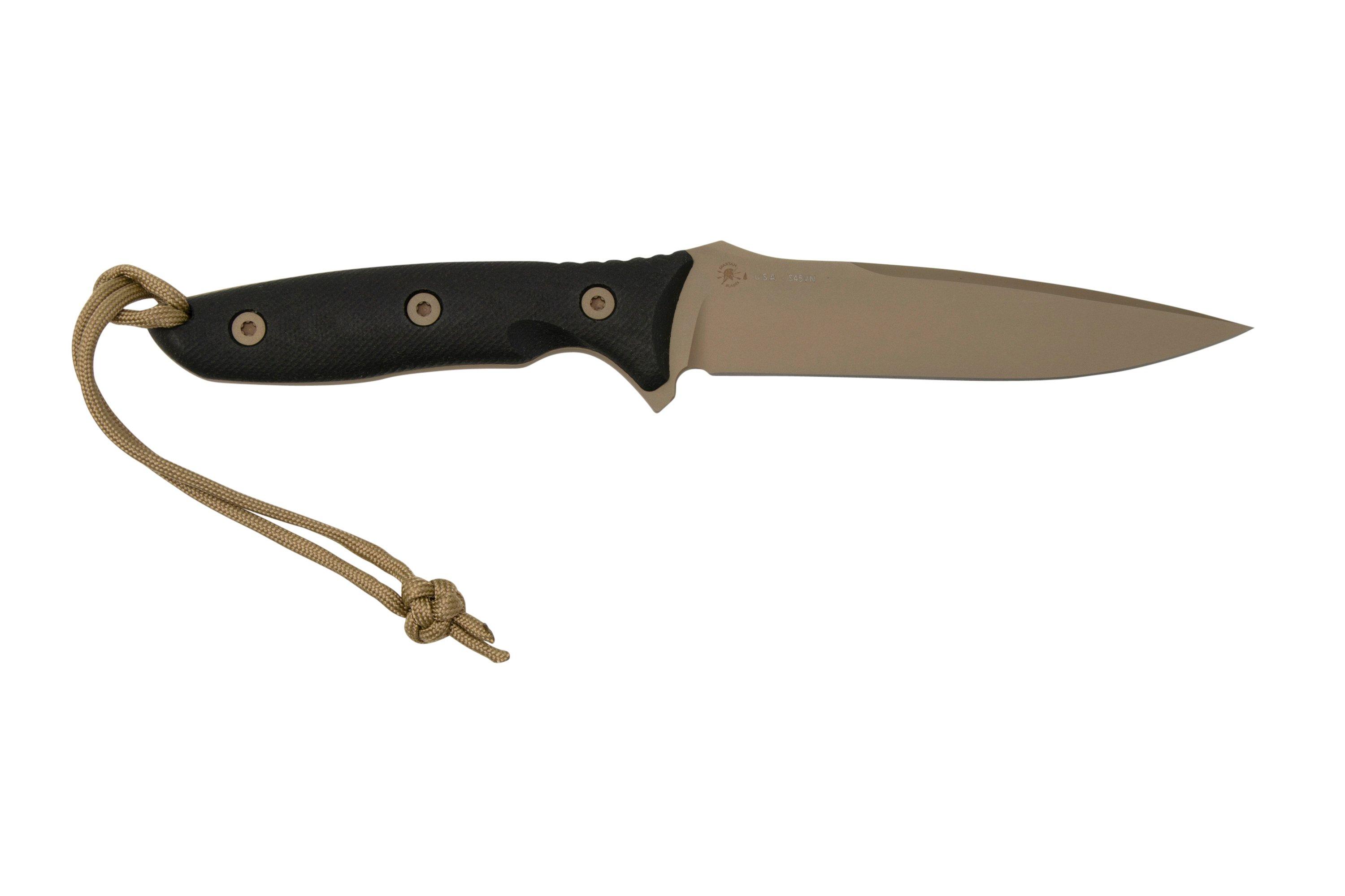 Spartan Blades Moros SB53DEBKNLBK Flat Dark Earth, Black Micarta, Molle ...