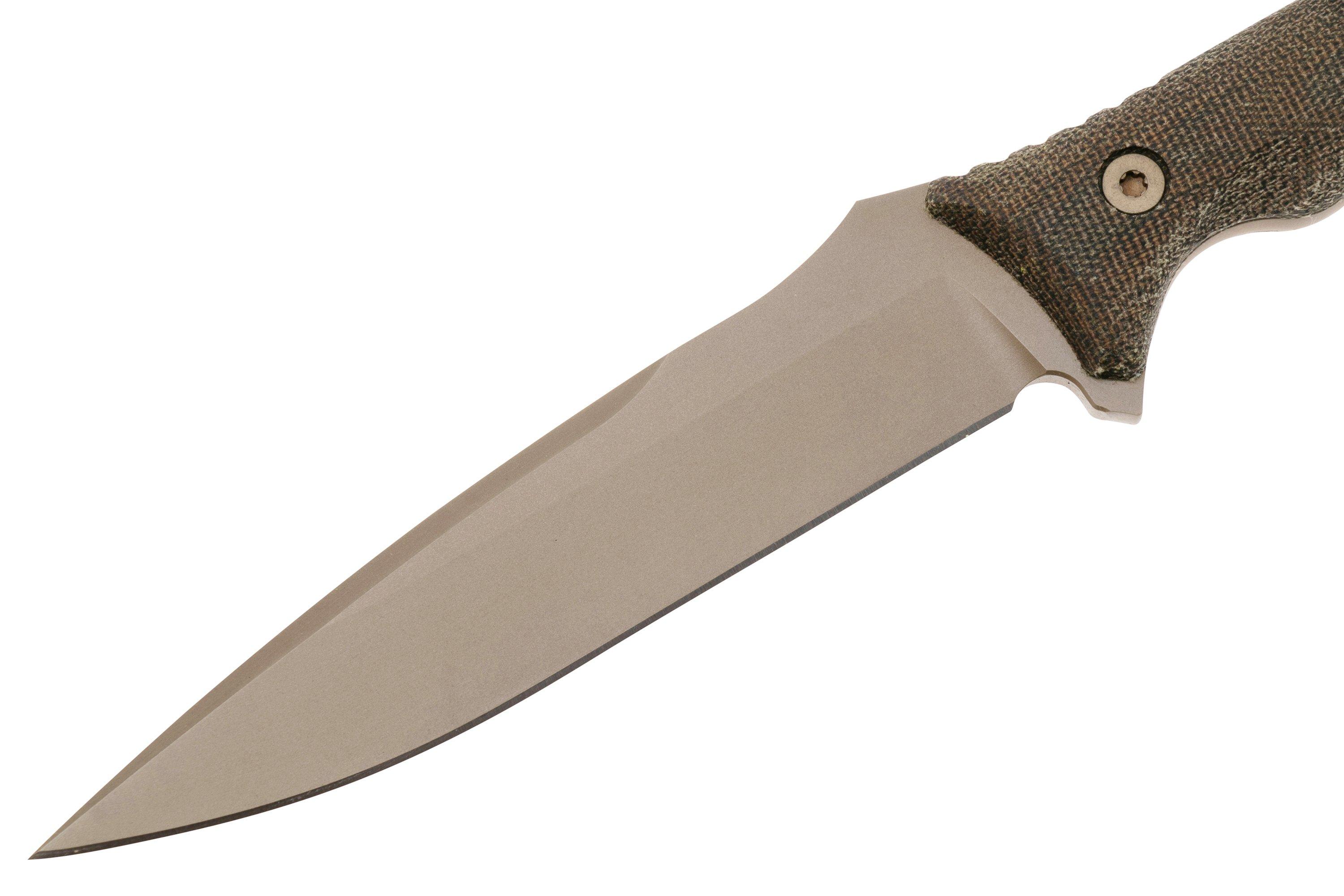 Spartan Blades Moros SB53DEGRKYTN Flat Dark Earth, Green Micarta ...