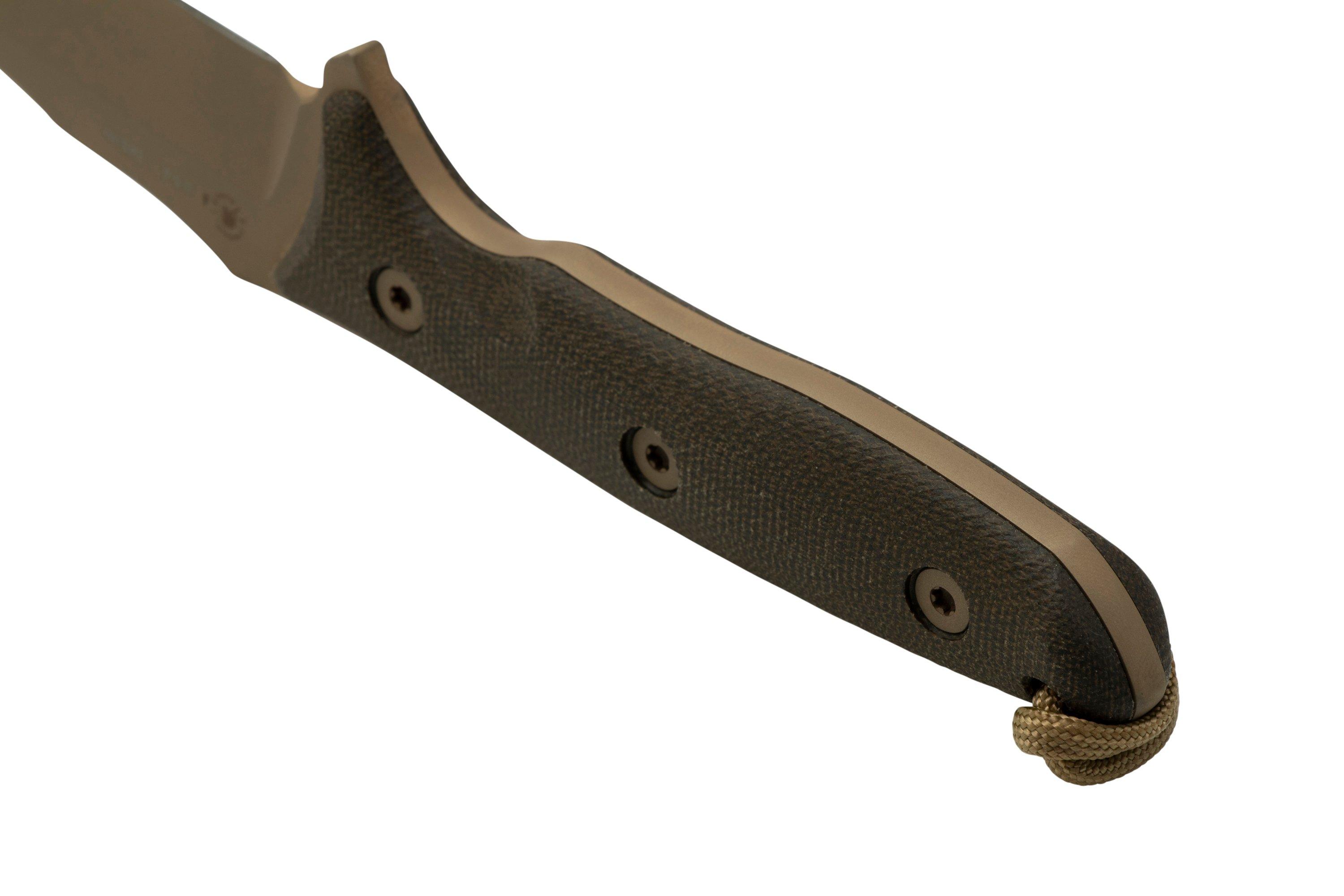 Spartan Blades Moros SB53DEGRNLTN Flat Dark Earth, Green Micarta, Molle ...