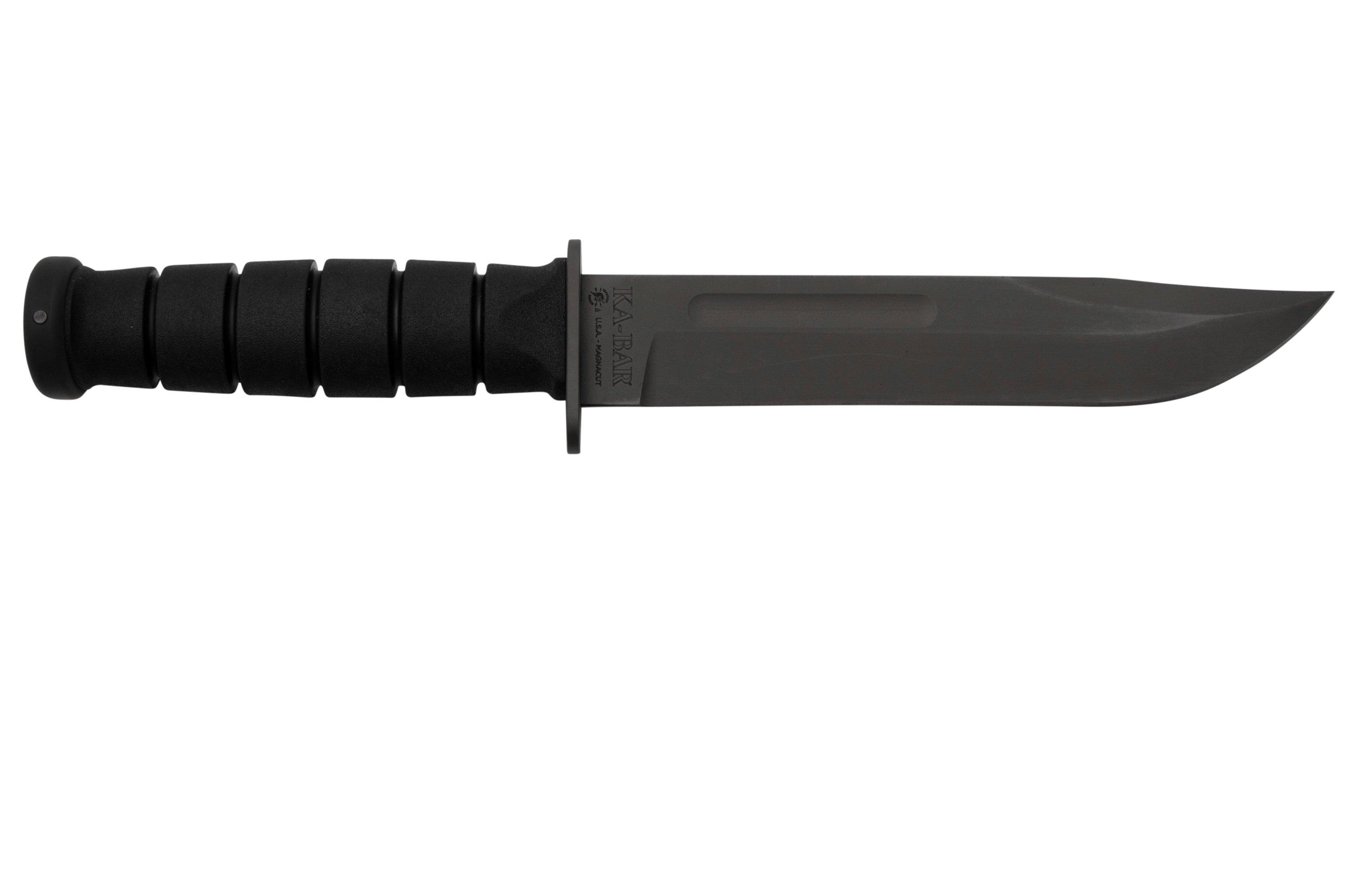 Spartan KA-BAR SB54 CPM MagnaCut, Black, Black Leather Sheath, fixed ...