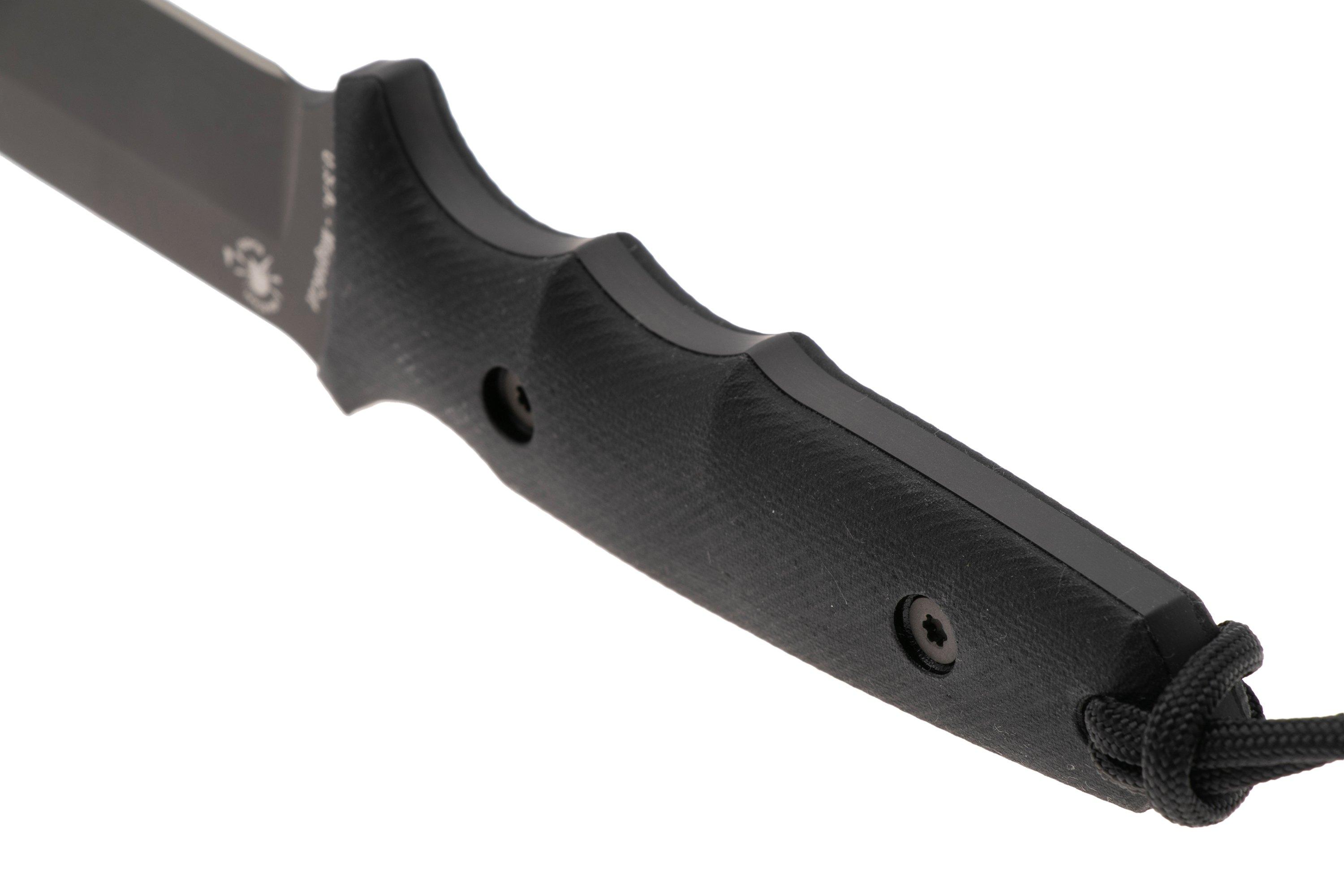 Spartan Blades Harsey Clandestina SB57BKBKNLBK Black, Black Micarta ...