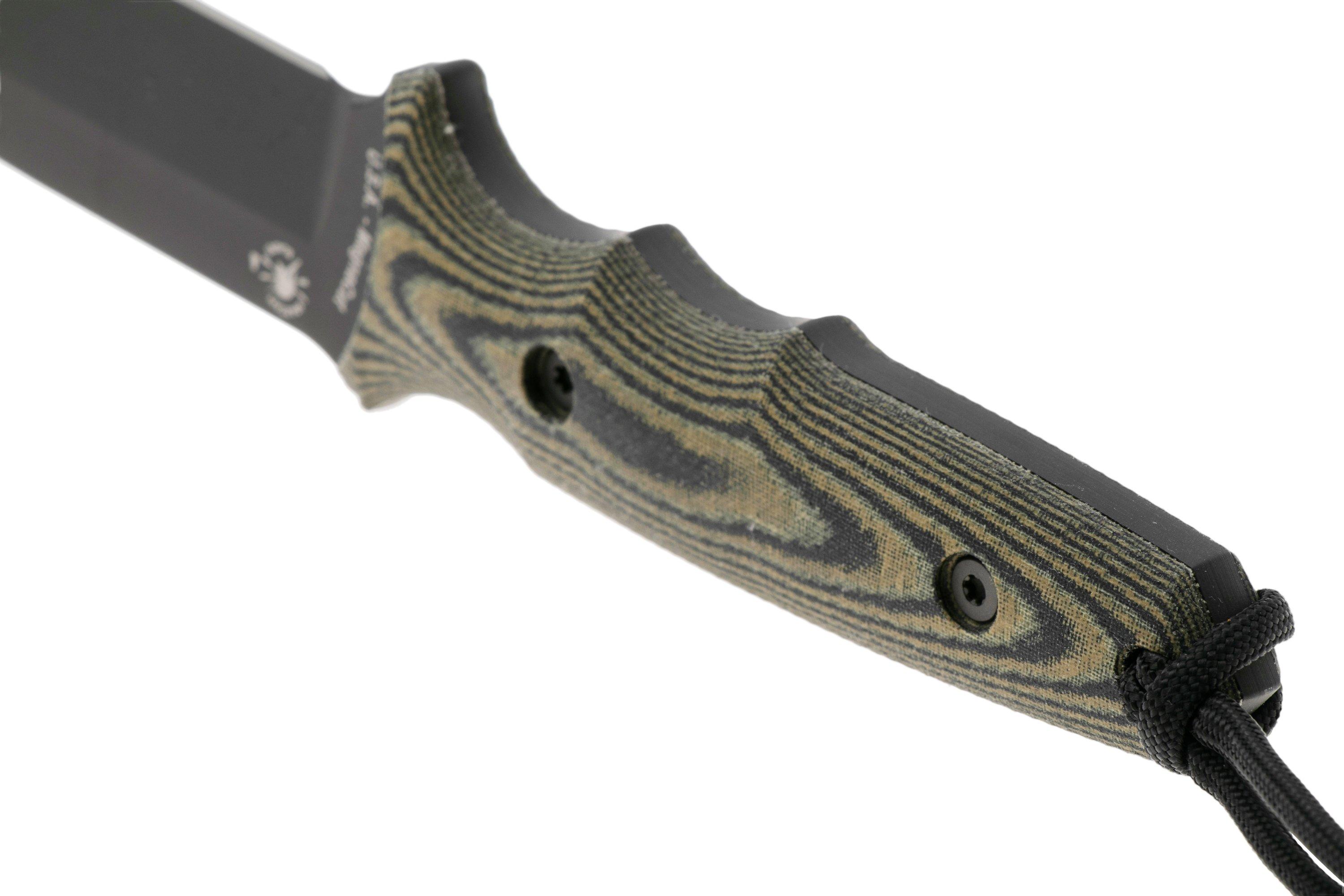 Spartan Blades Harsey Clandestina SB57BKCMNLBK Black, Camo Micarta ...