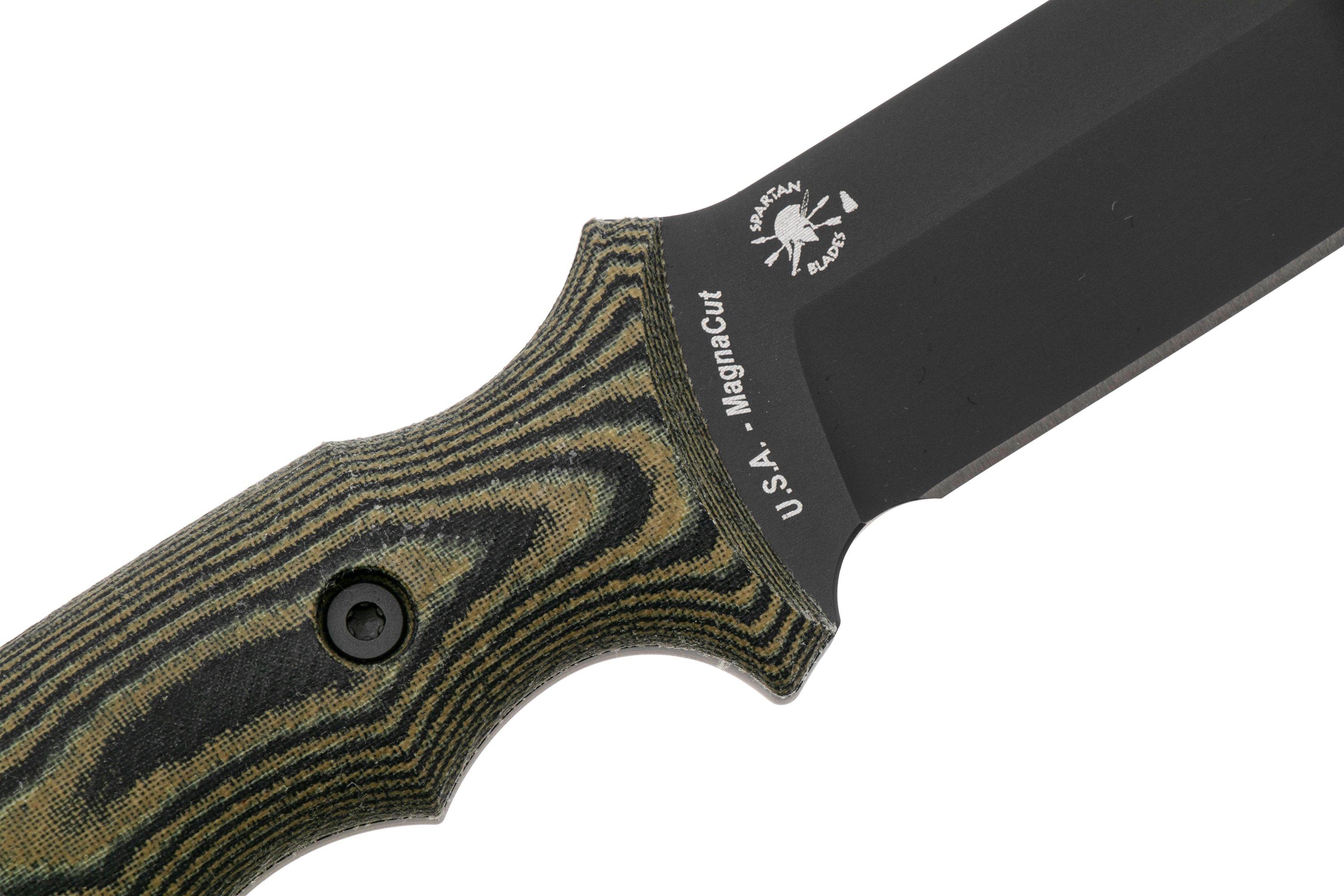 Spartan Blades Harsey Clandestina SB57BKCMNLBK Black, Camo Micarta ...