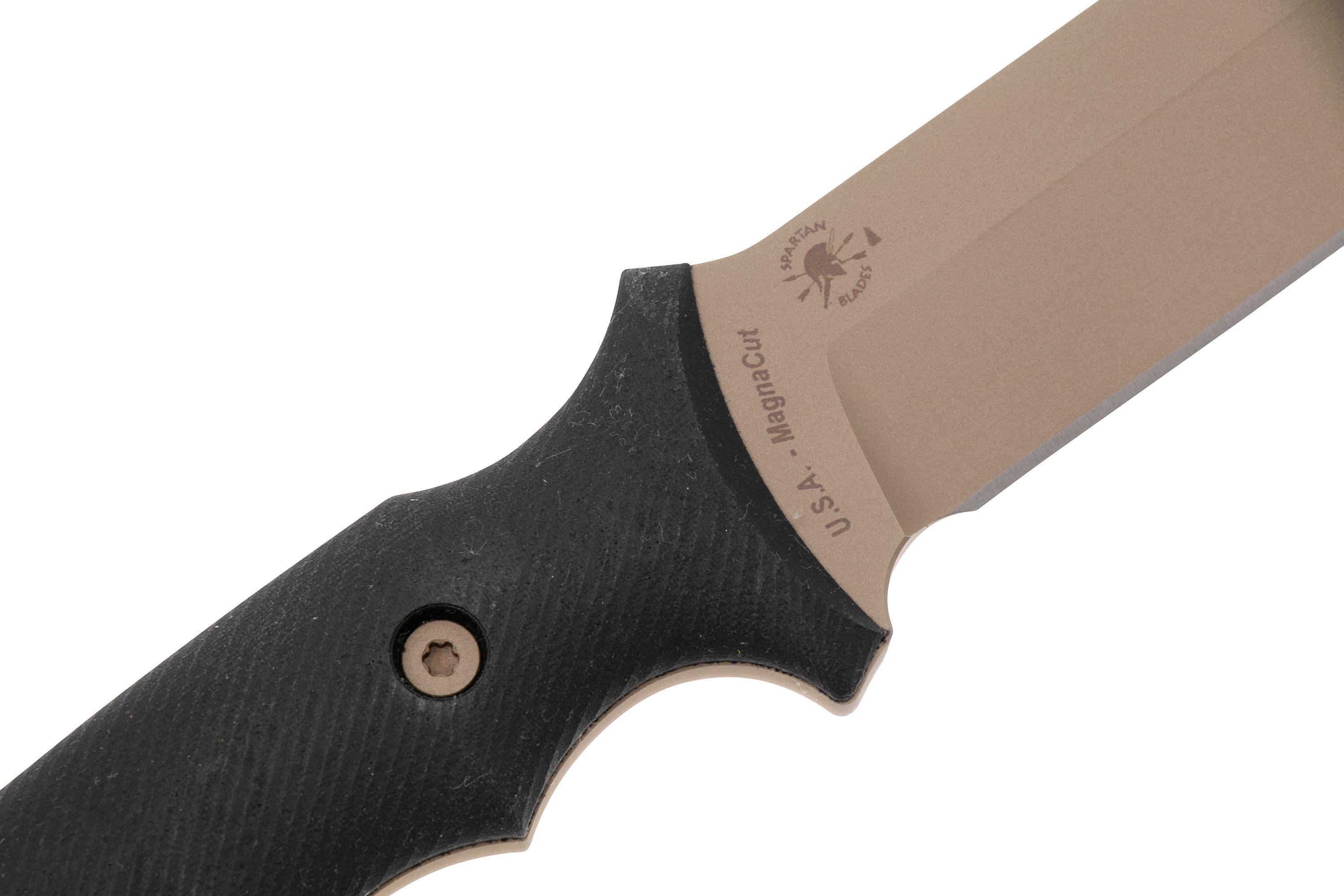 Spartan Blades Harsey Clandestina SB57DEBKKYTN Flat Dark Earth, Black ...