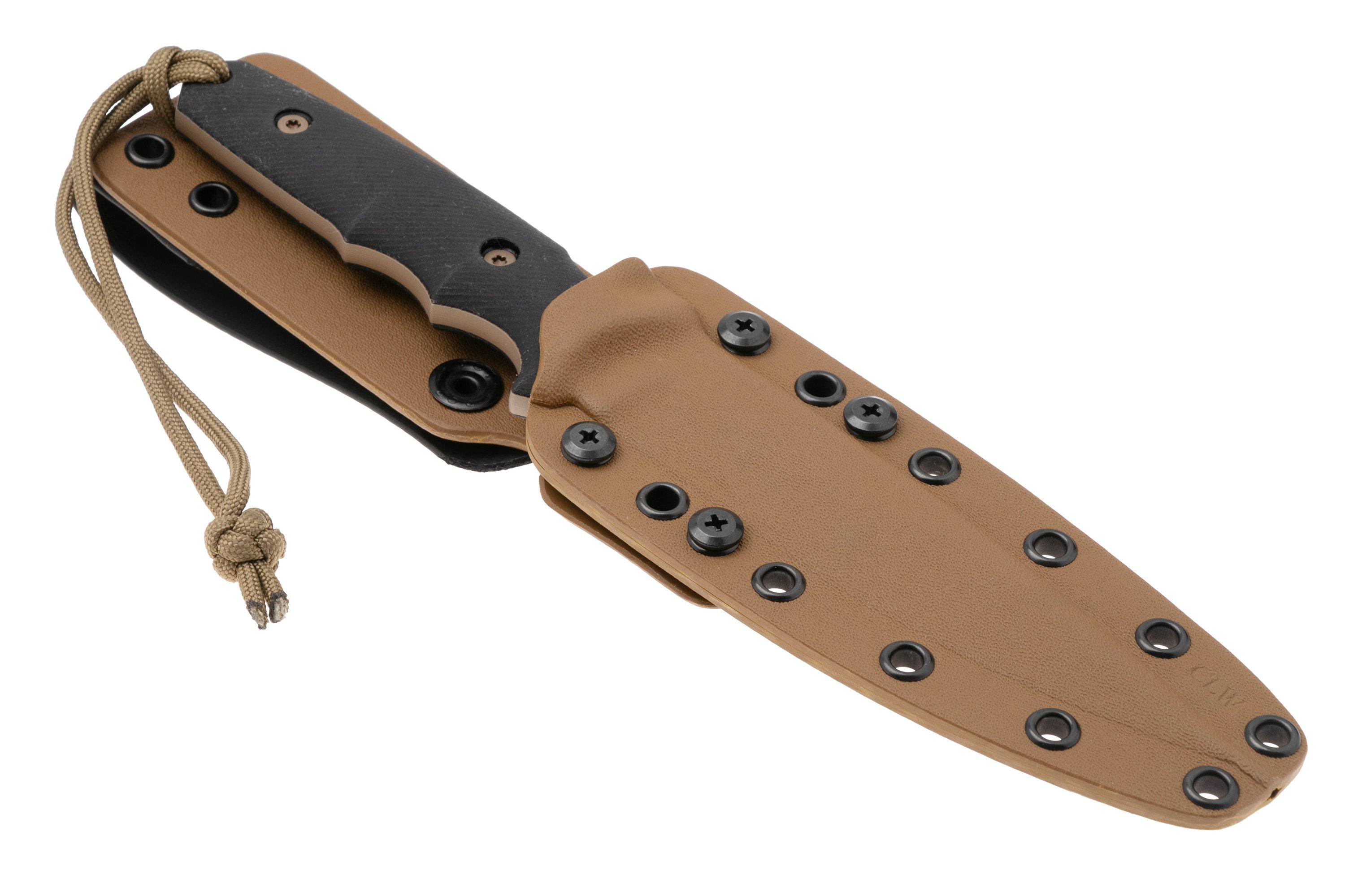 Spartan Blades Harsey Clandestina SB57DEBKKYTN Flat Dark Earth, Black ...