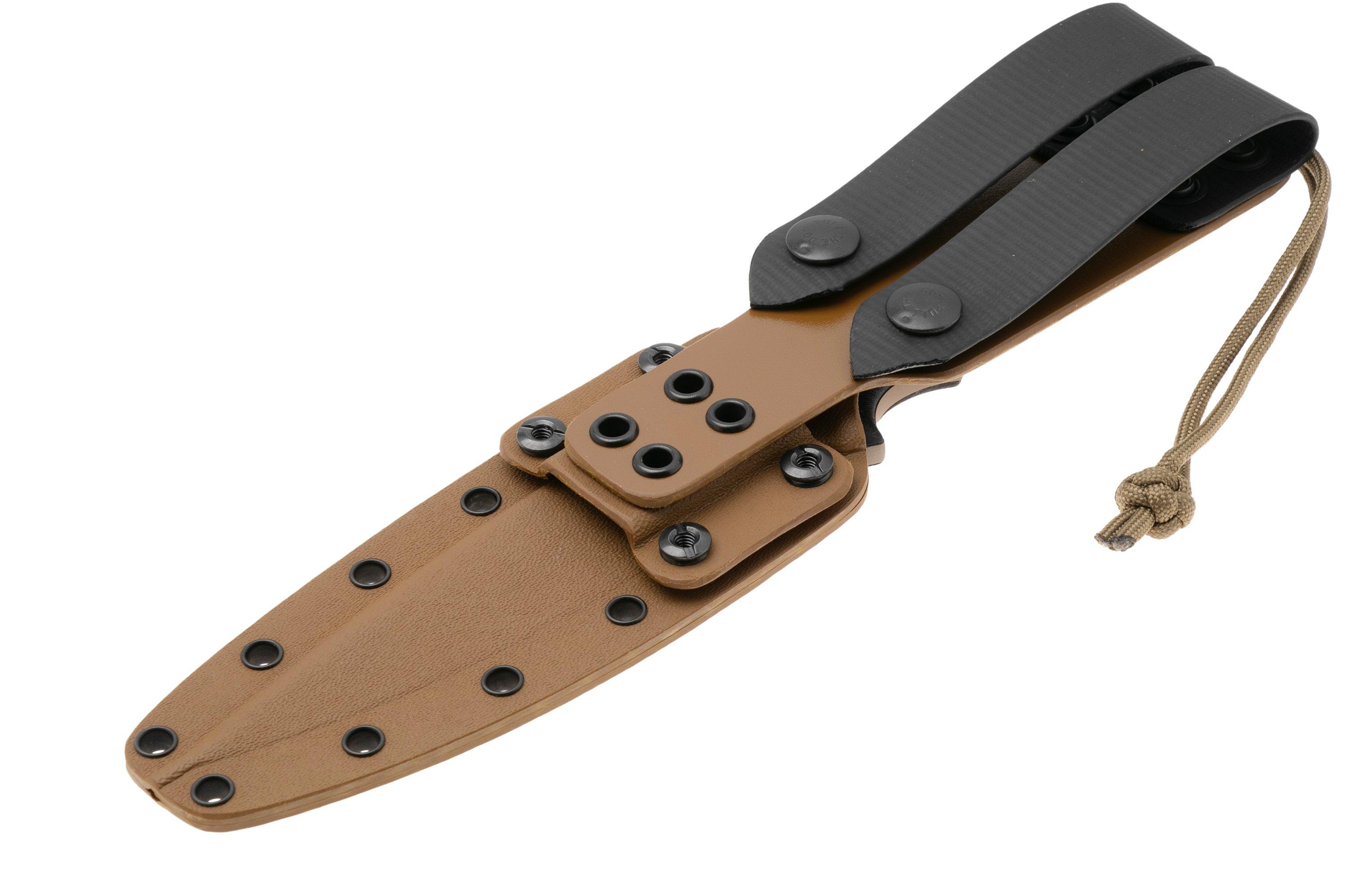 Spartan Blades Harsey Clandestina SB57DEBKKYTN Flat Dark Earth, Black ...