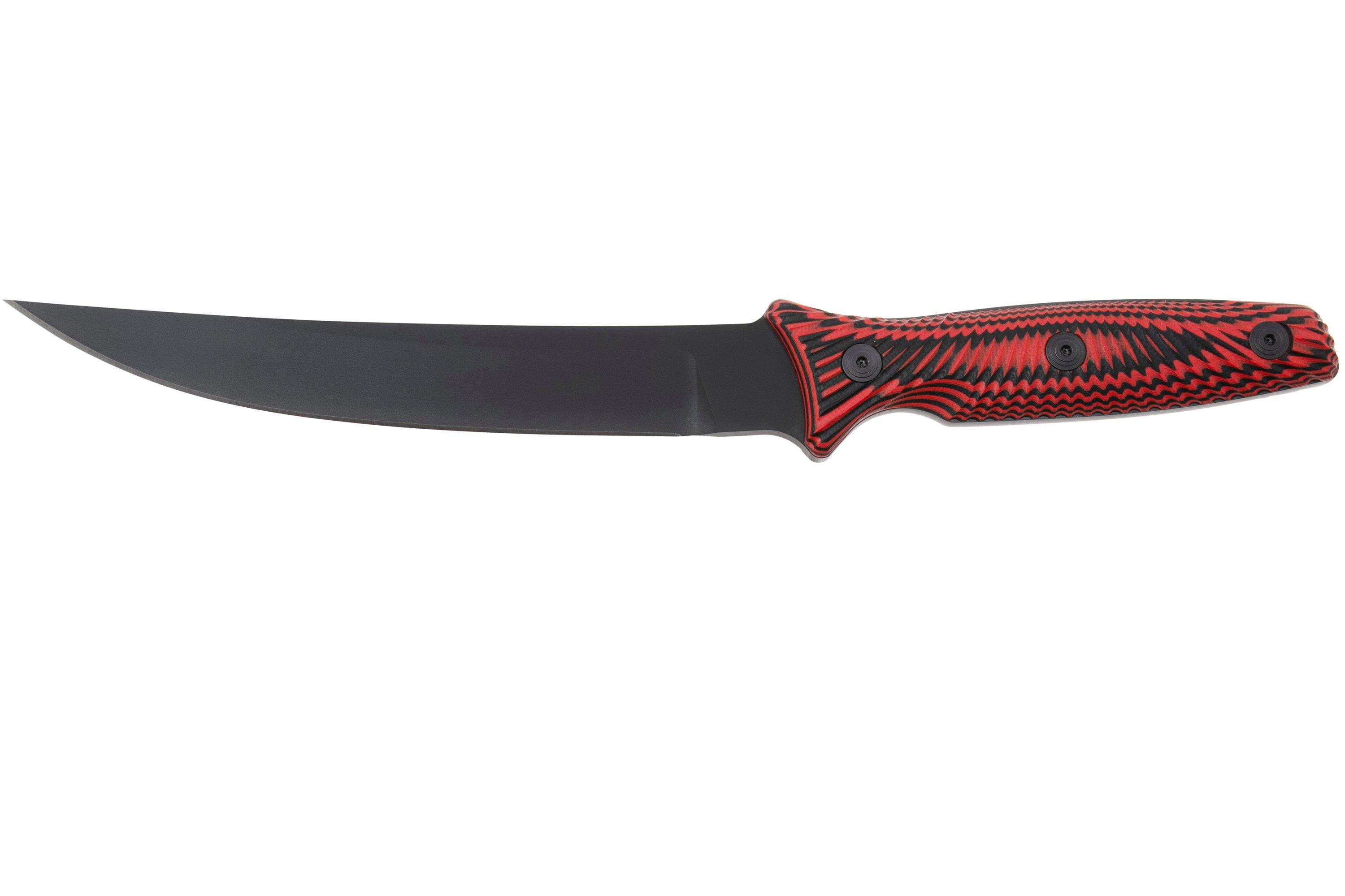 Spartan Blades Spartan-Ronin Torii, Black Red G10, PVD D2, tactical ...