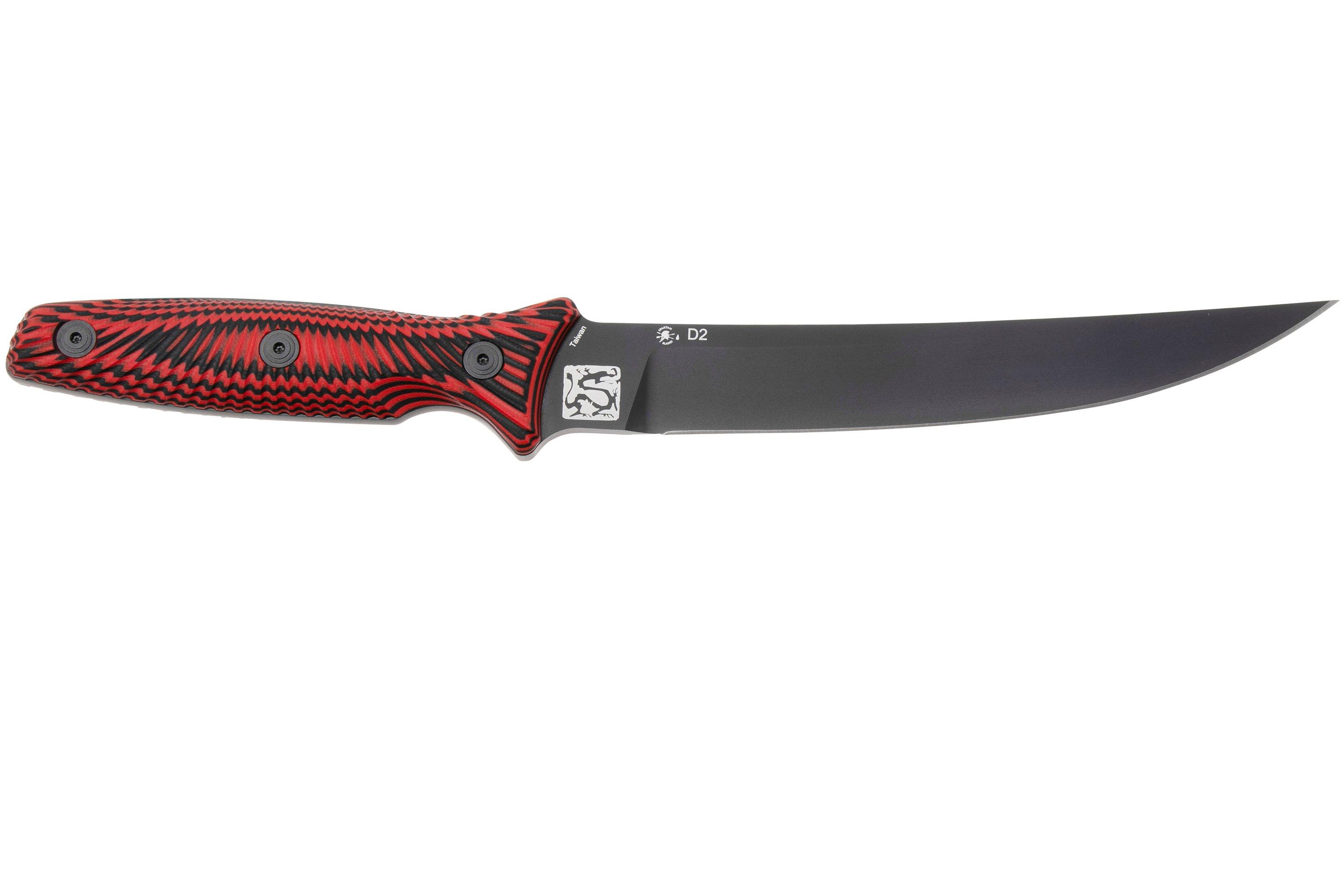Spartan Blades Spartan-Ronin Torii, Black Red G10, PVD D2, tactical ...