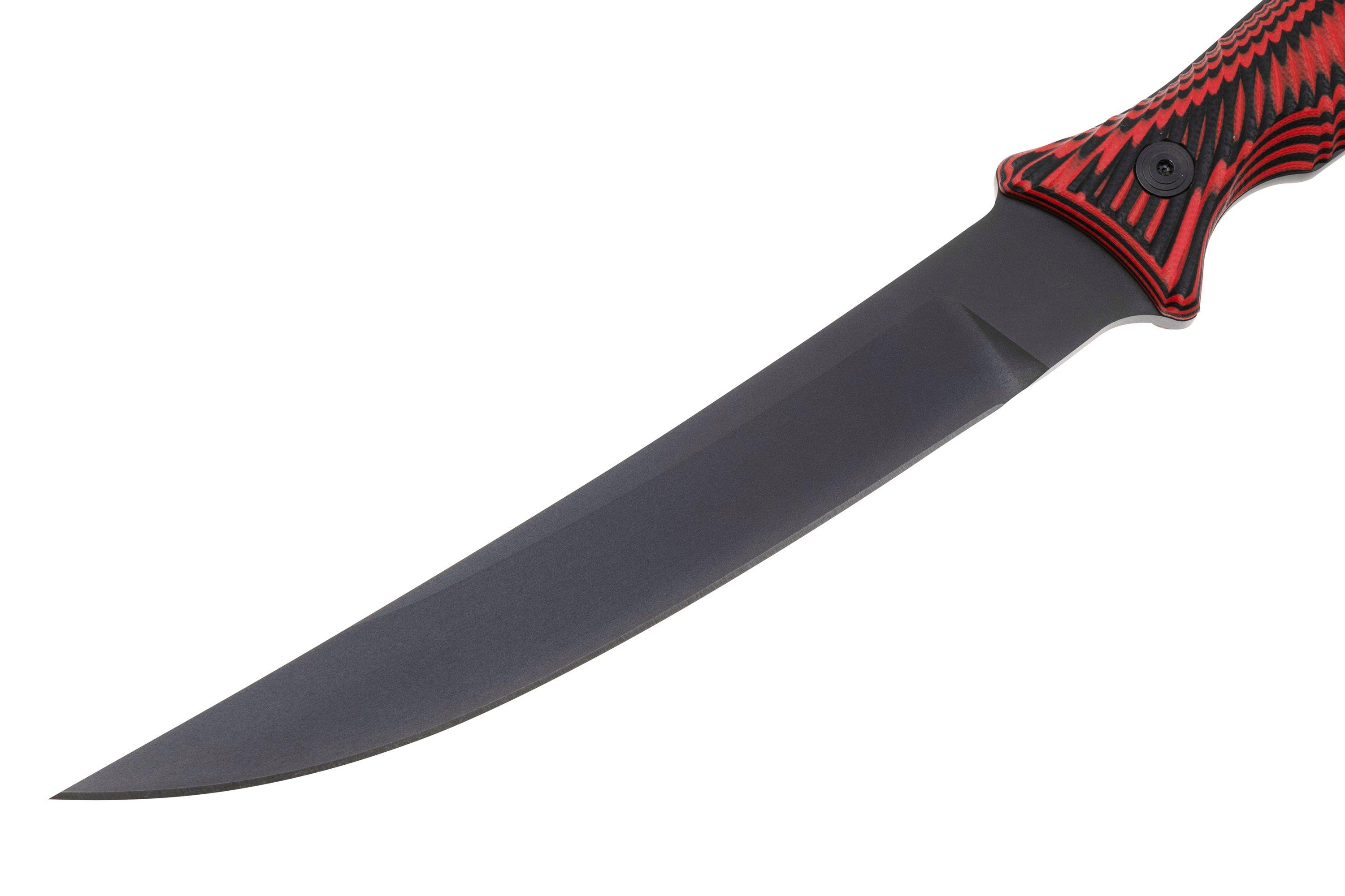 Spartan Blades Spartan-Ronin Torii, Black Red G10, PVD D2, tactical ...