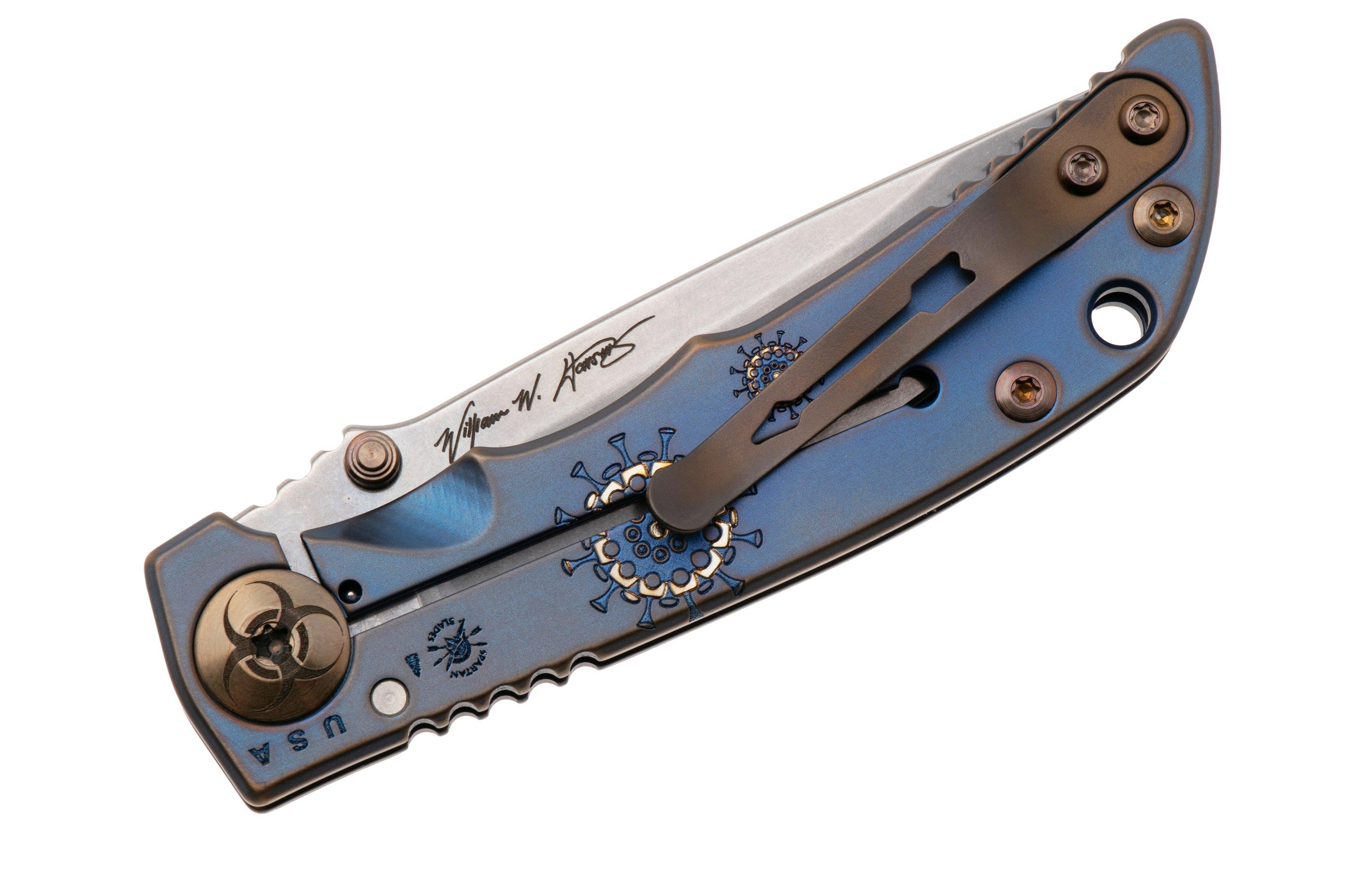 Spartan Harsey Folder 3.25 SF10SWBL-PL-DOC, Stonewashed CPM MagnaCut ...