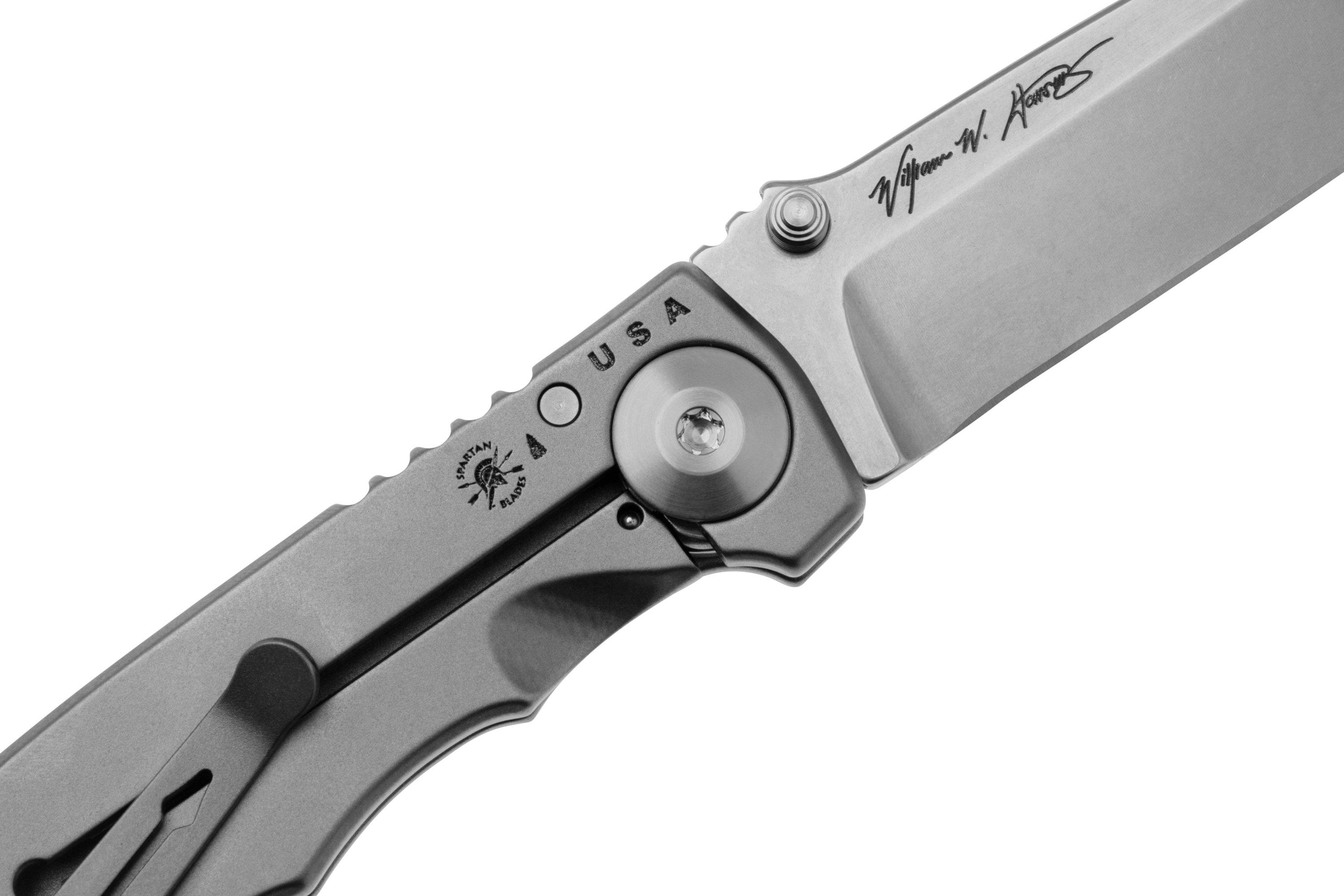 Spartan Blades Harsey Folder 3.25, SF10SW, S45VN Stonewashed, pocket ...