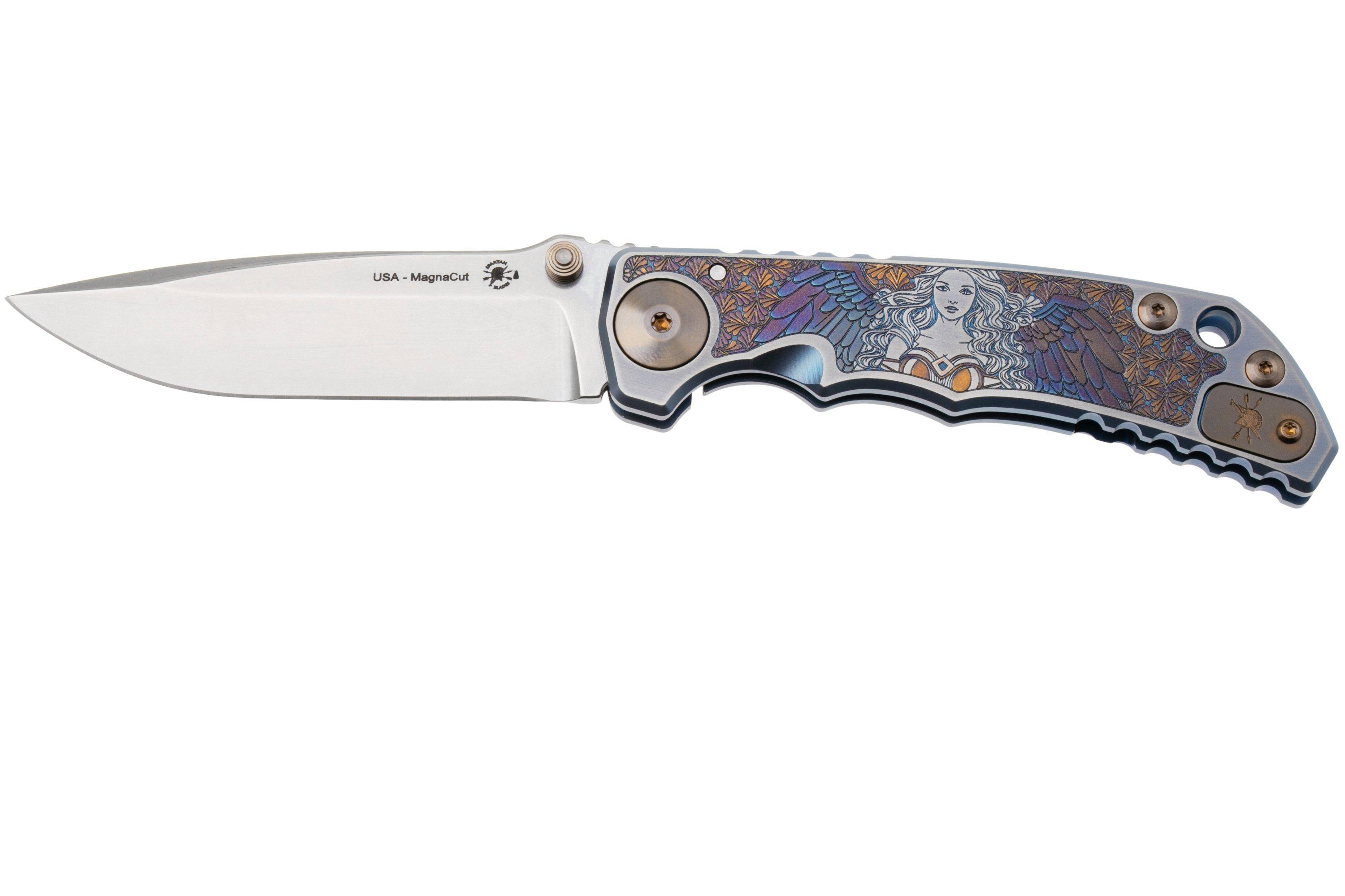 Spartan Blades Harsey Folder Angel USSF5ANGL, Stonewashed MagnaCut ...