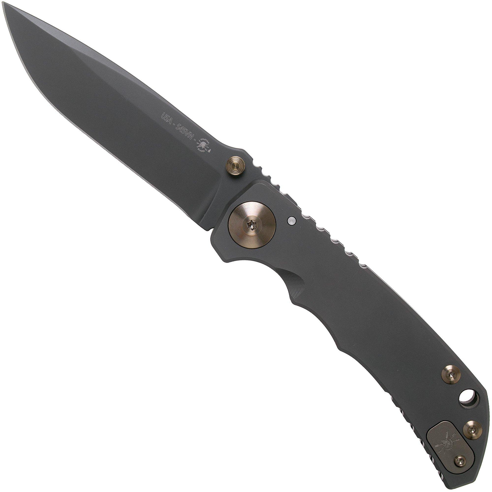 Spartan Blades Harsey Folder, Black PVD, Bronze hardware, pocket knife ...
