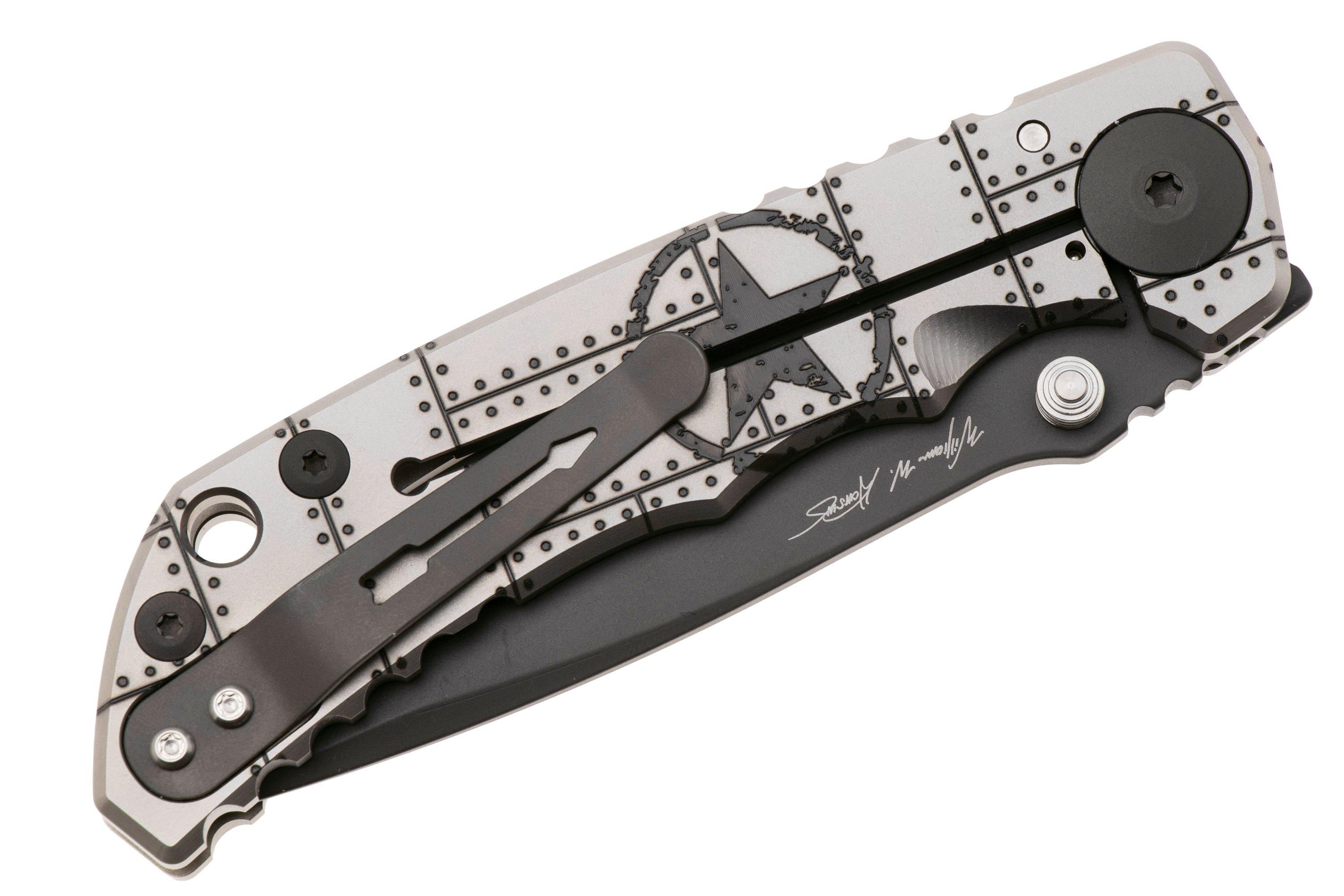 Spartan Blades Harsey Folder Kilroy USSF5KILR, PVD MagnaCut, Silver ...