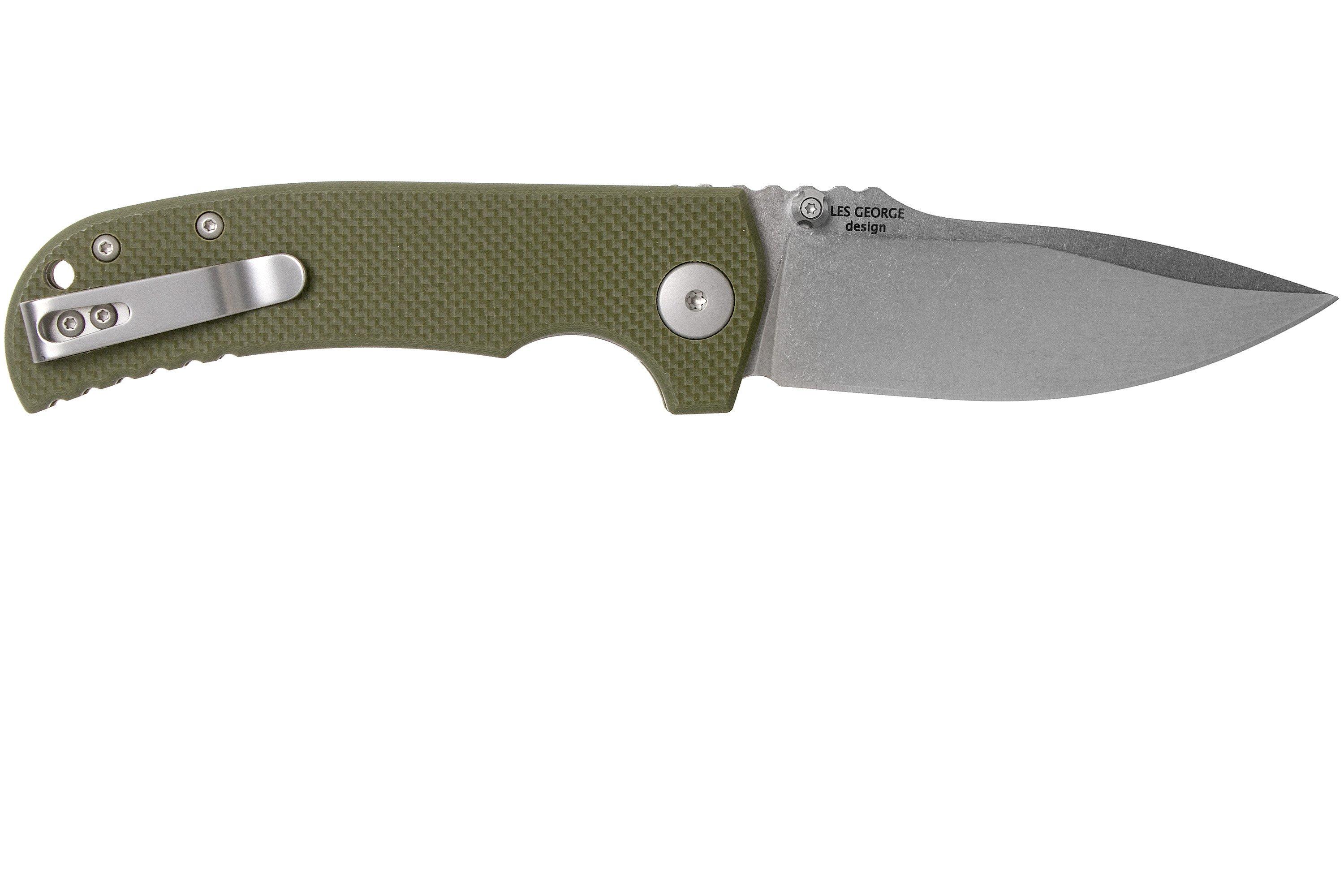 Spartan Blades Astor SFBL8GR Green G10 pocket knife, Les George design ...