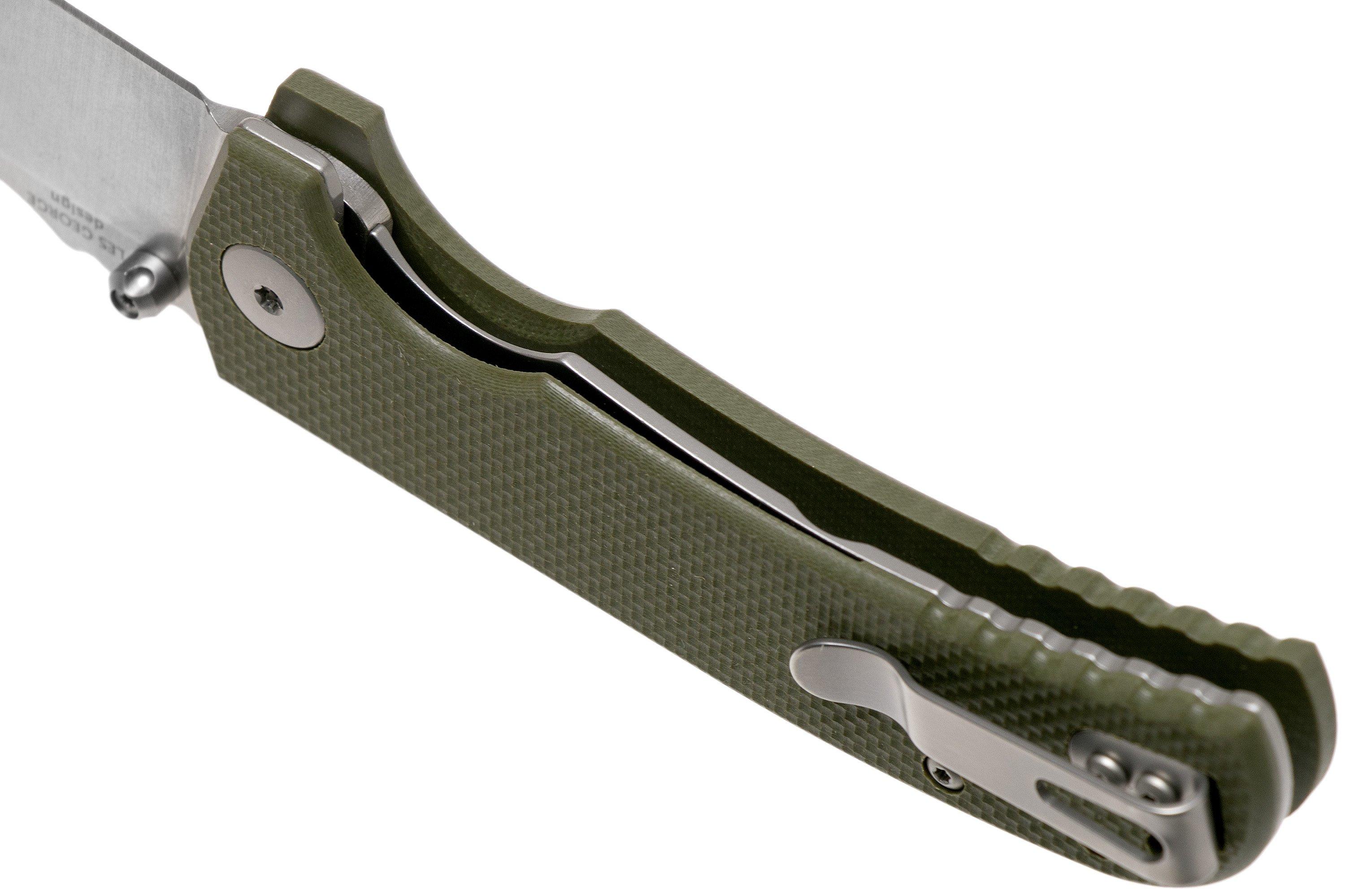 Spartan Blades Astor SFBL8GR Green G10 pocket knife, Les George design ...