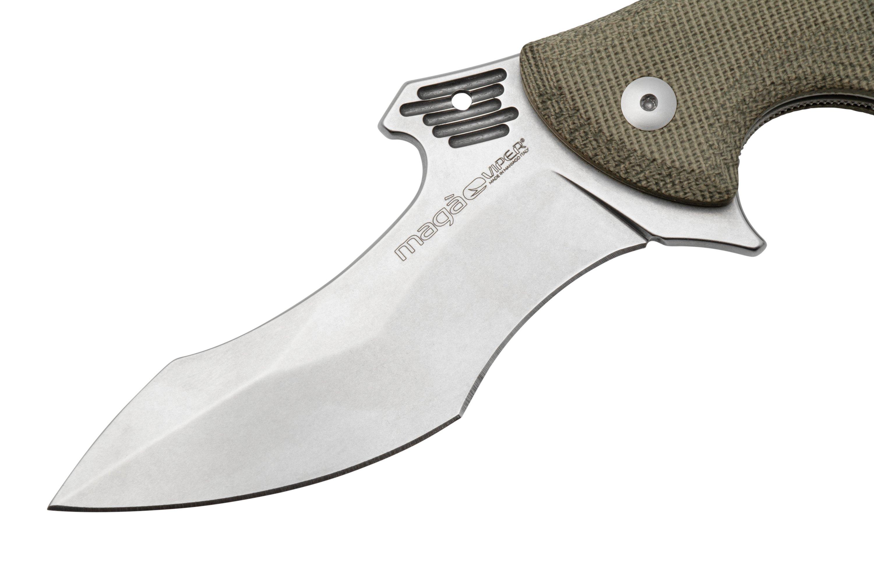 Viper Magà V5912CG N690 Böhler Stone Washed, Green Canvas Micarta ...