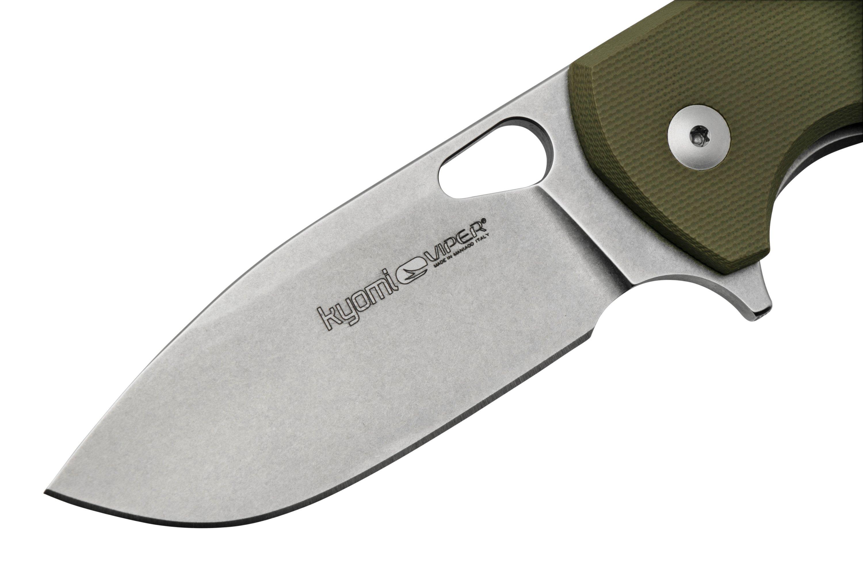 Viper Kyomi V5935GG, CPM 20CV Stonewash Green G10, pocket knife ...