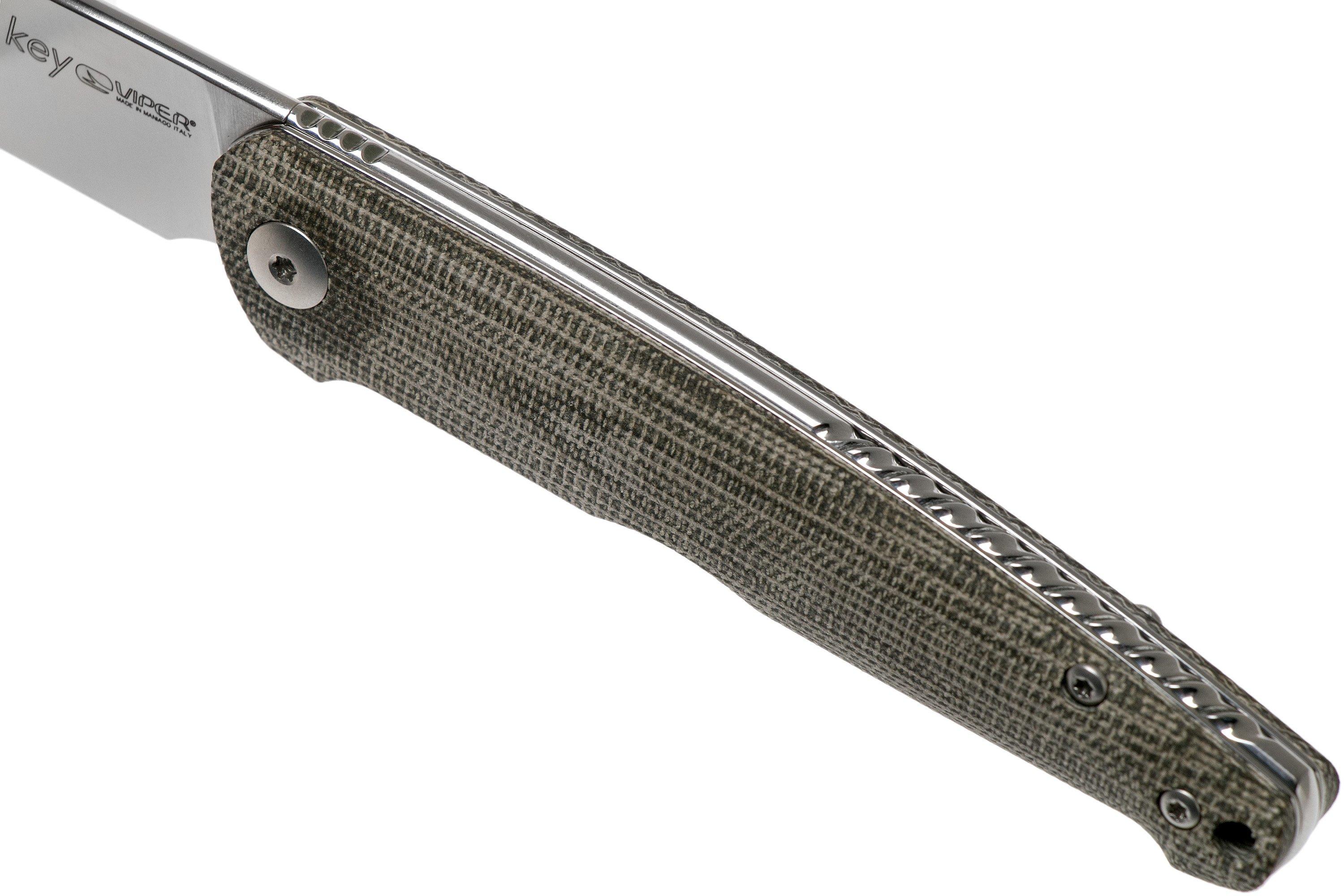 Viper Key V5976CV Green Canvas Micarta pocket knife, Jesper Voxnaes ...